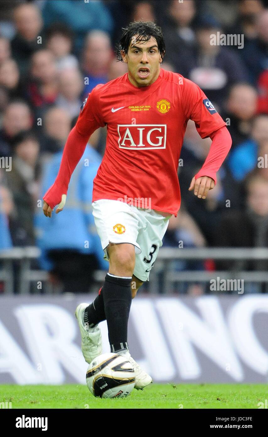 CARLOS TEVEZ MANCHESTER UNITED FC WEMBLEY STADIUM LONDON ENGLAND 01 ...