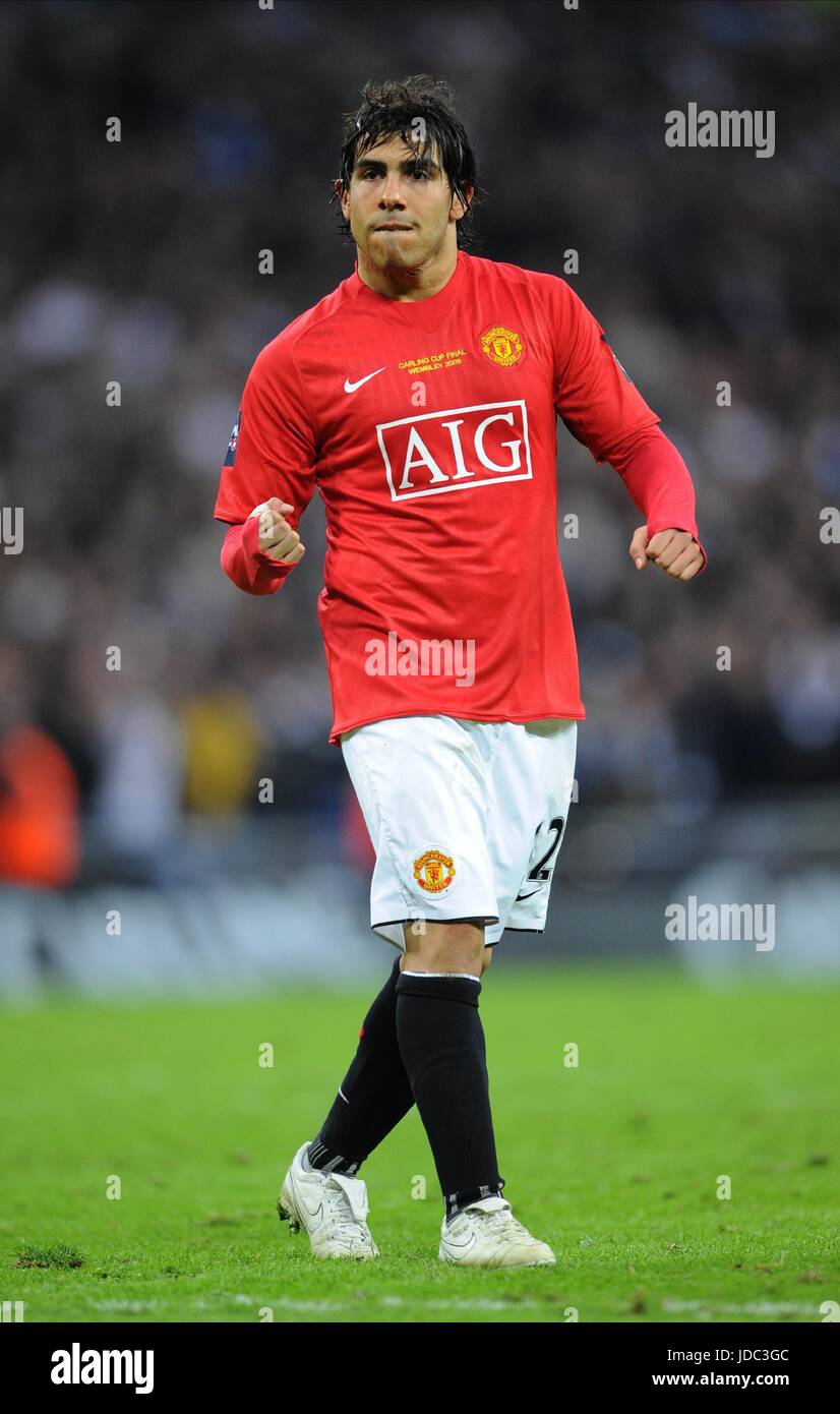 CARLOS TEVEZ MANCHESTER UNITED FC WEMBLEY STADIUM LONDON ENGLAND 01 ...