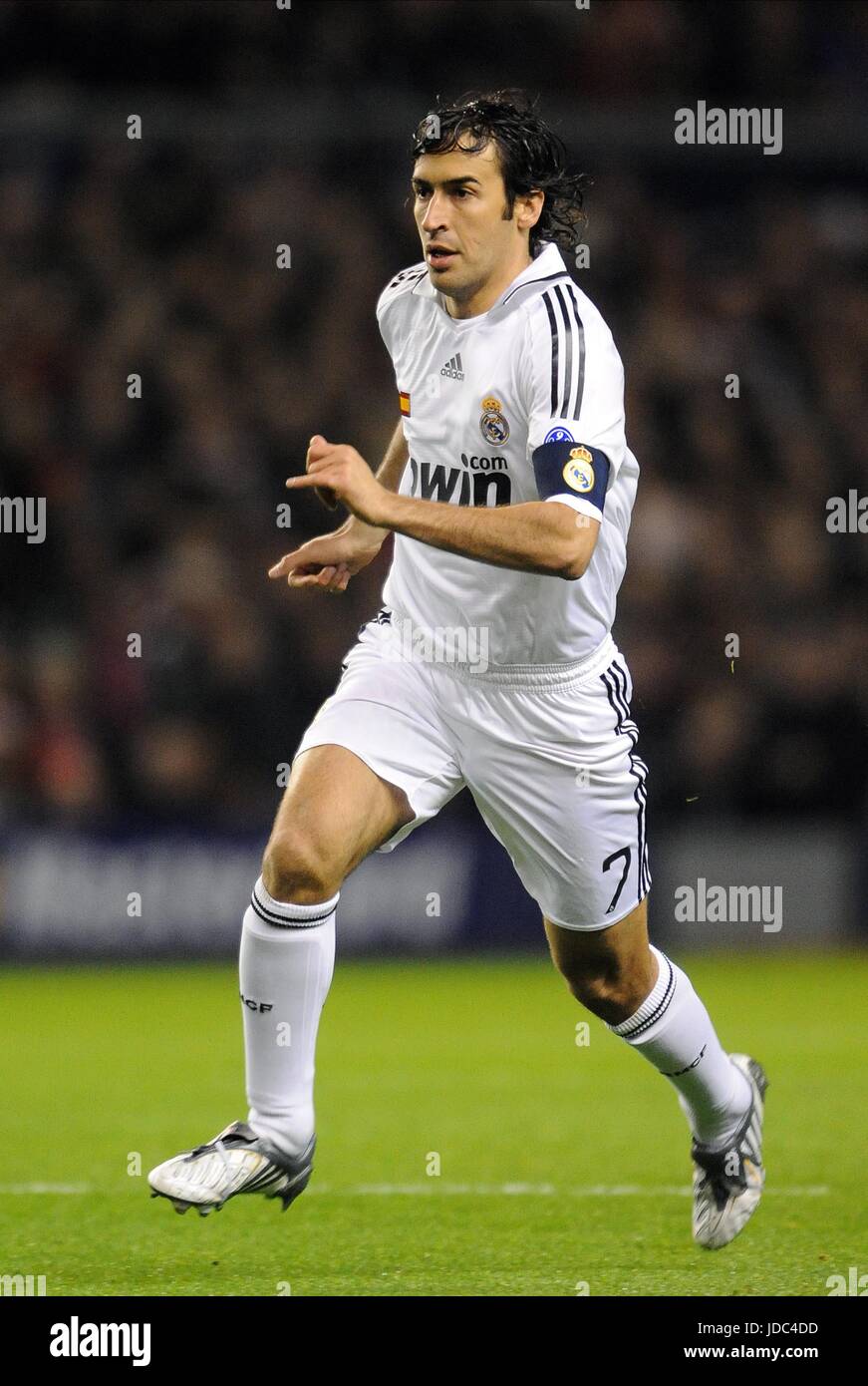 RAUL REAL MADRID ANFIELD LIVERPOOL ENGLAND 10 March 2009 Stock Photo ...