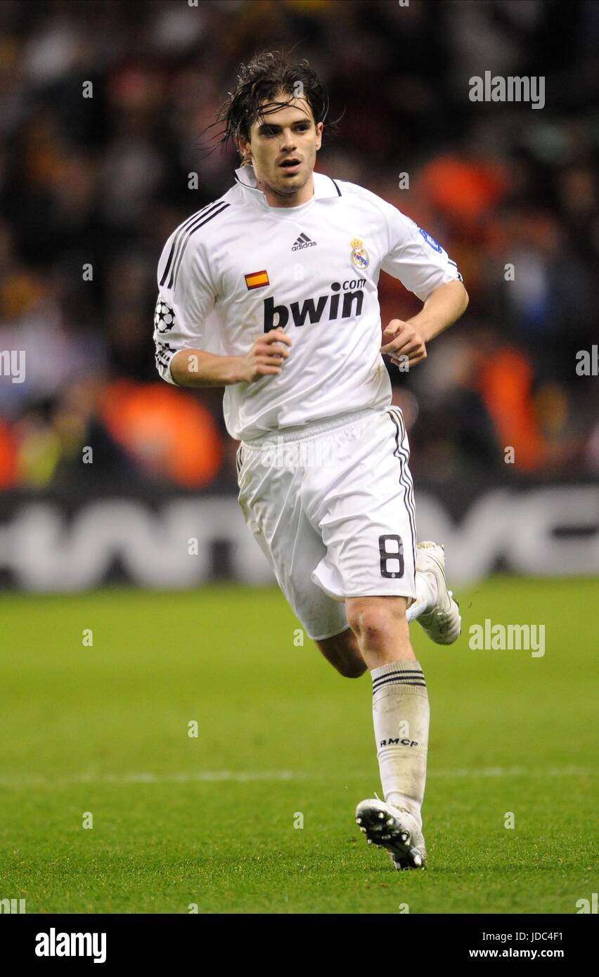 FERNANDO GAGO REAL MADRID ANFIELD LIVERPOOL ENGLAND 10 March 2009 Stock ...