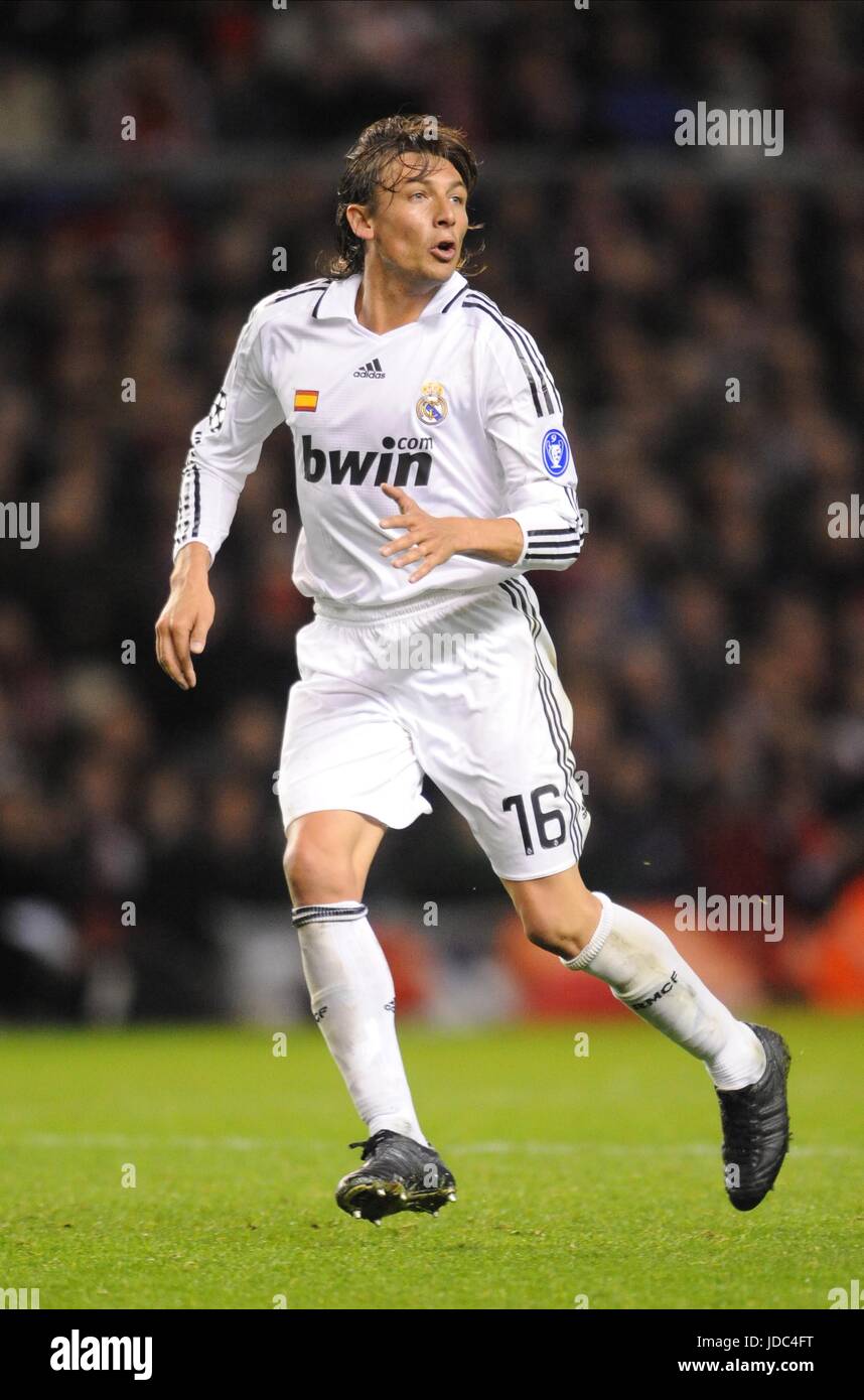 GABRIEL HEINZE REAL MADRID ANFIELD LIVERPOOL ENGLAND 10 March 2009 ...