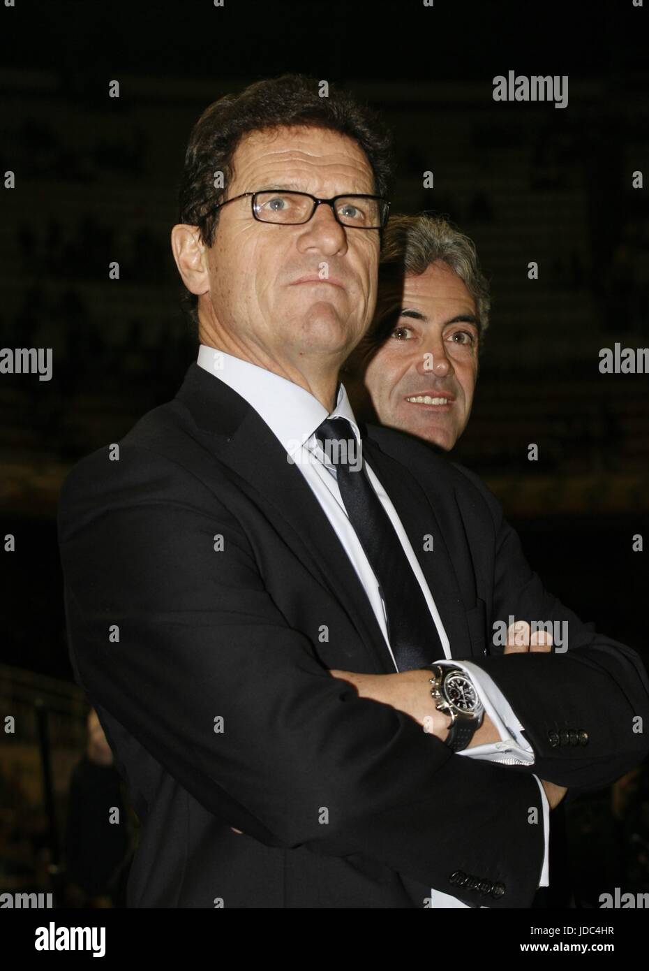 FABIO CAPELLO & FRANCO BALDINI ENGLAND FOOTBALL MANAGER ESTADIO RAMON ...
