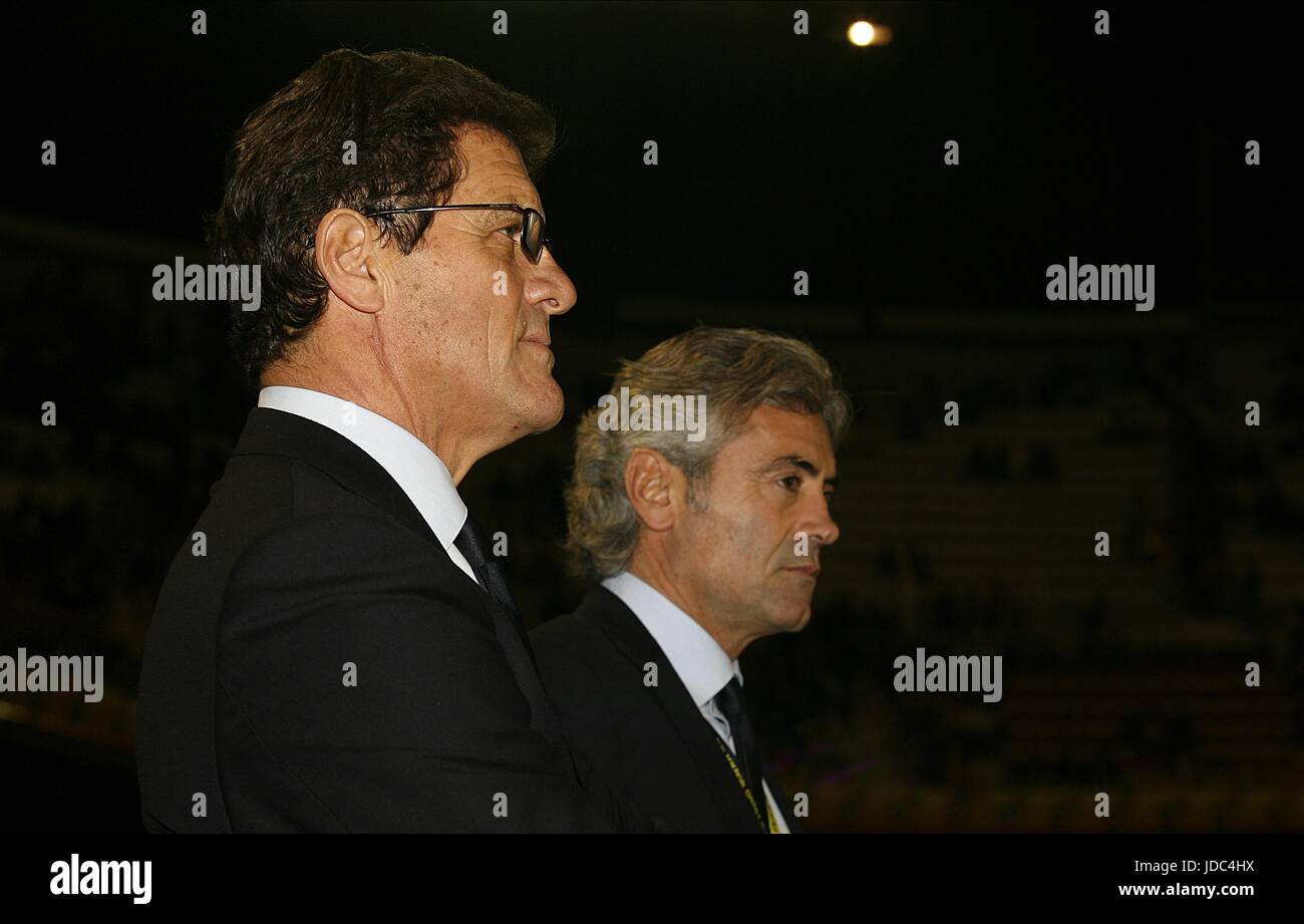 FABIO CAPELLO & FRANCO BALDINI ENGLAND FOOTBALL MANAGER ESTADIO RAMON ...