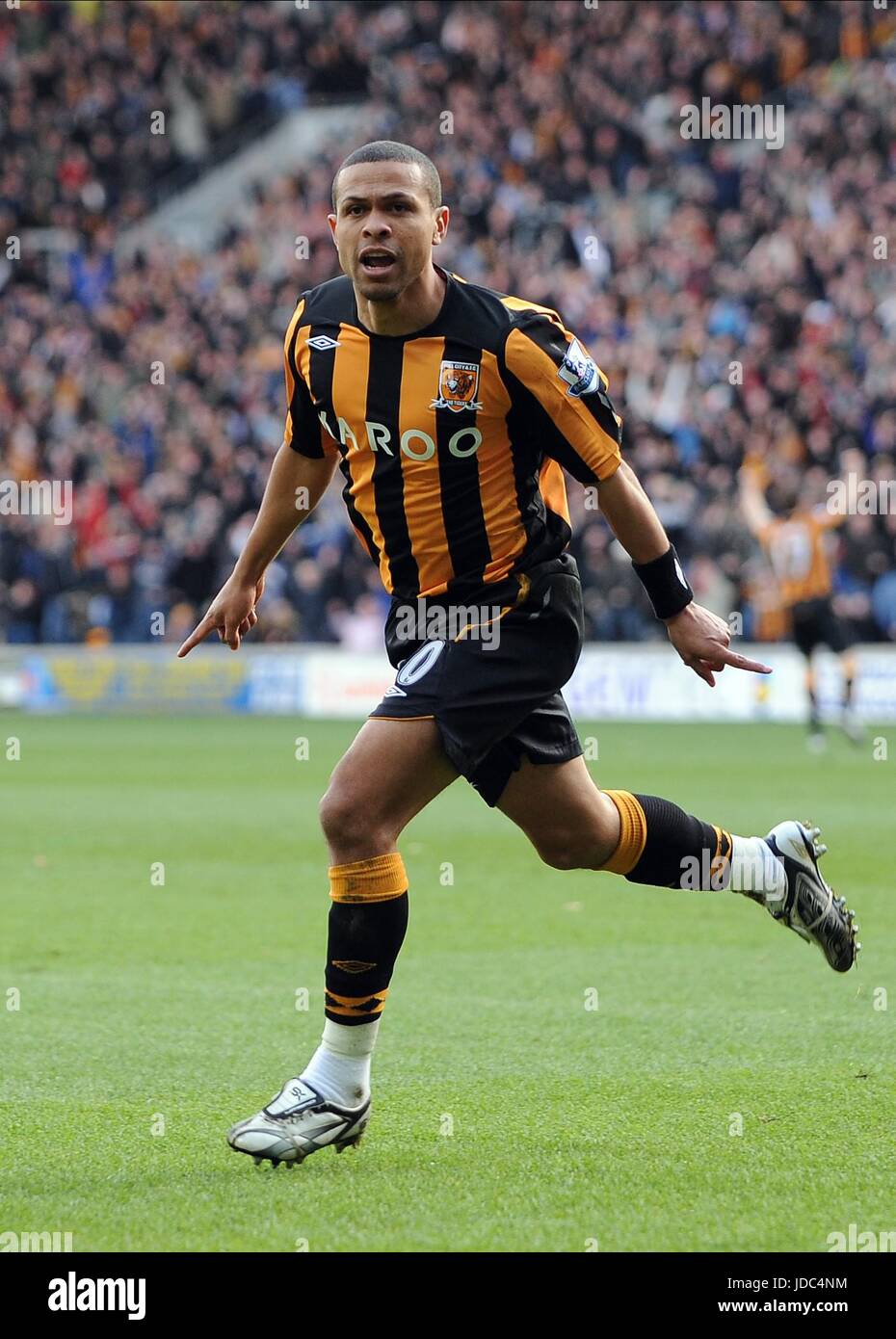 GEOVANNI CELEBRATES GOAL HULL V NEWCASTLE KC STADIUM HULL ENGLAND 14 ...