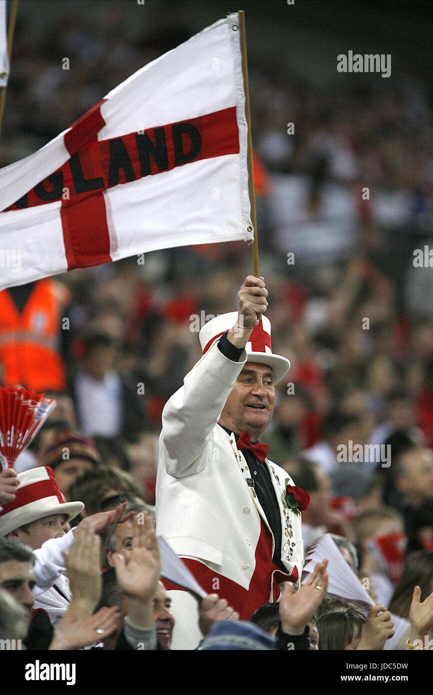 FAN WAVES ENGLAND FLAG ENGLAND V UKRAINE WEMBLEY STADIUM LONDON ENGLAND ...