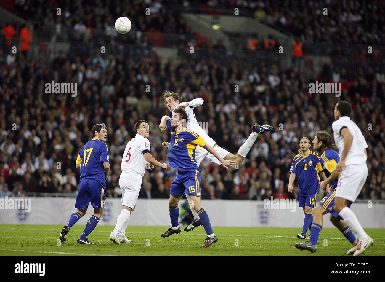 PETER CROUCH WIN HEADER ENGLAND V UKRAINE WEMBLEY STADIUM LONDON ...