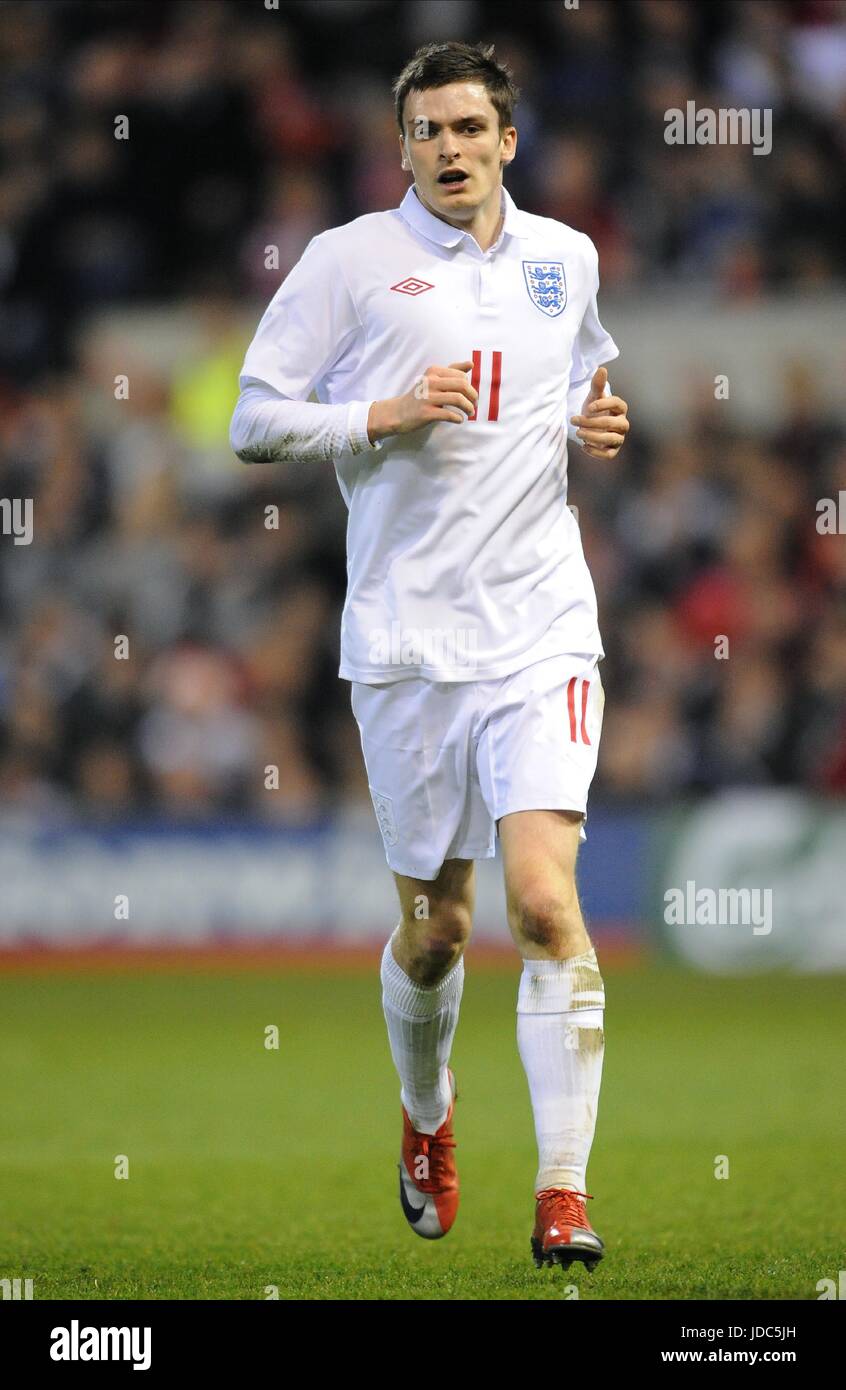 ADAM JOHNSON ENGLAND & MIDDLESBROUGH THE CITY GROUND NOTTINGHAM ENGLAND ...