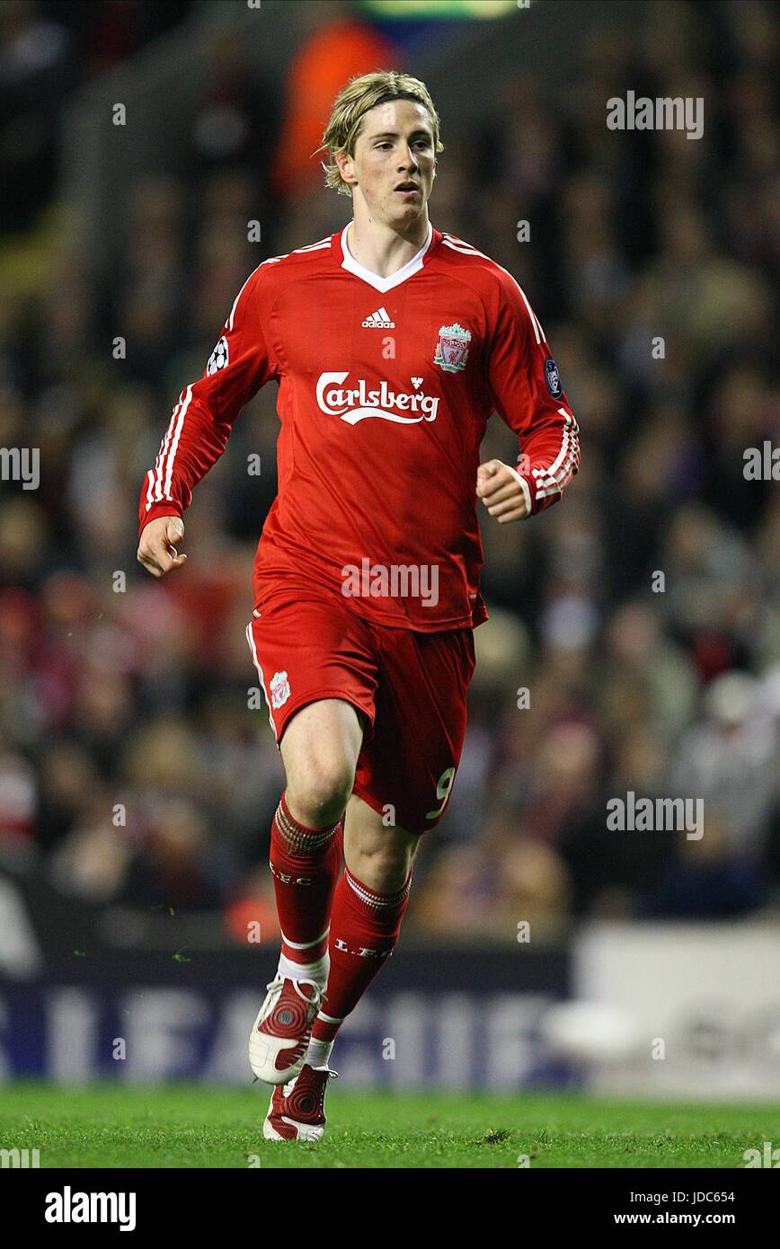 FERNANDO TORRES LIVERPOOL FC ANFIELD LIVERPOOL ENGLAND 08 April 2009 ...