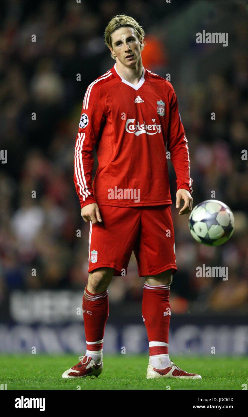 FERNANDO TORRES LIVERPOOL FC ANFIELD LIVERPOOL ENGLAND 08 April 2009 ...