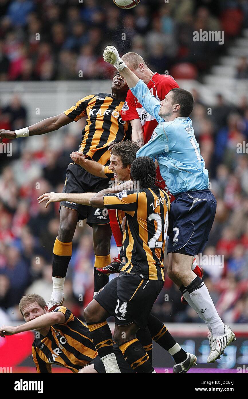 MATT DUKE PUNCHES CLEAR MIDDLESBROUGH V HULL CITY THE RIVERSIDE ...