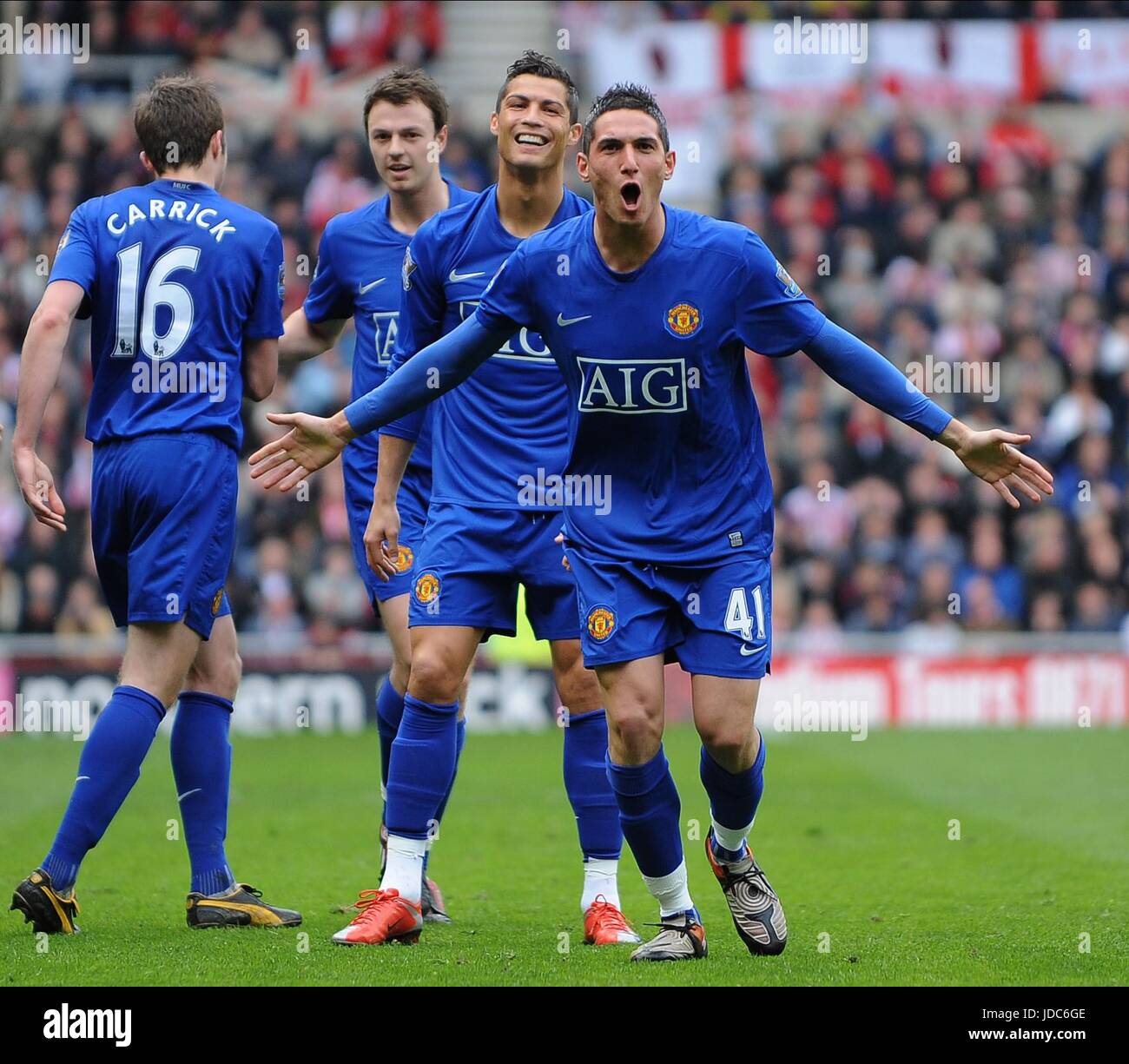FEDERICO MACHEDA CELEBRATES GO SUNDERLAND V MANCHESTER UNITED STADIUM ...
