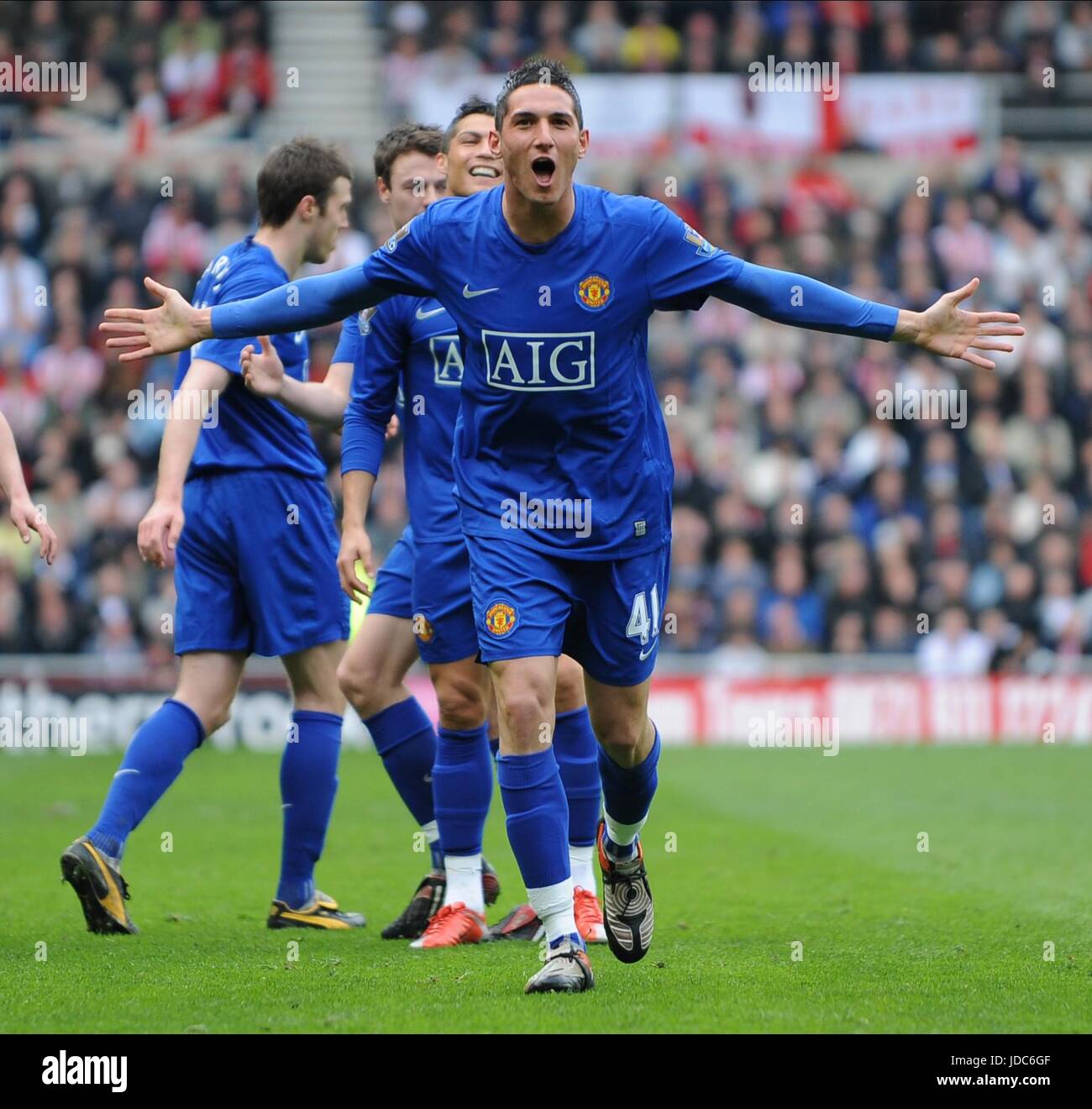 FEDERICO MACHEDA CELEBRATES GO SUNDERLAND V MANCHESTER UNITED STADIUM ...