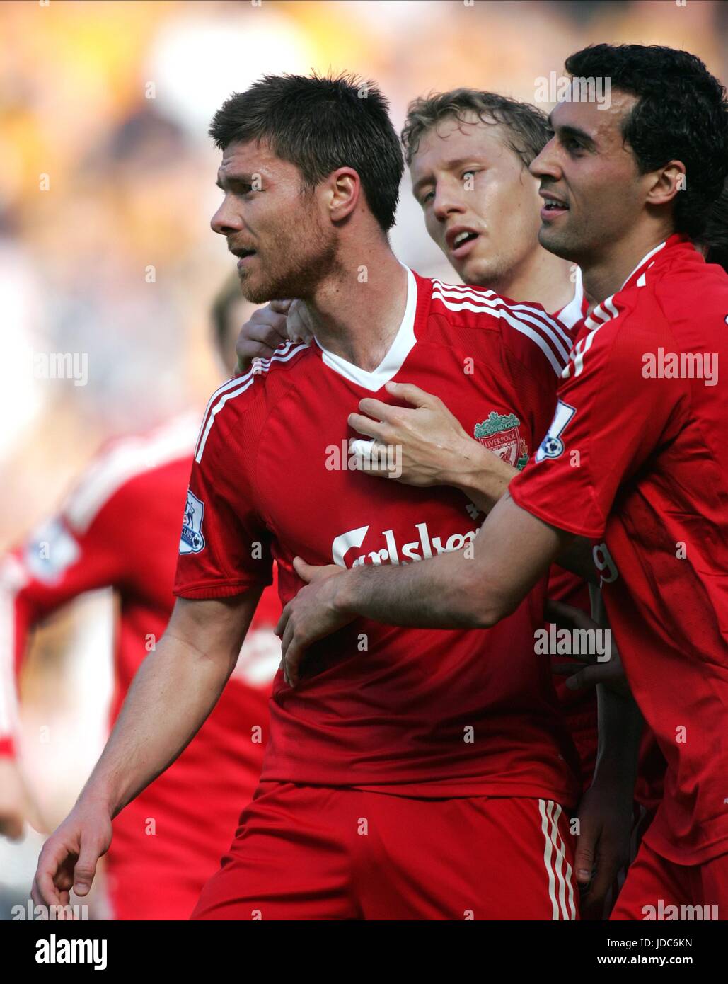 Xabi alonso liverpool celebrates hi-res stock photography and images ...