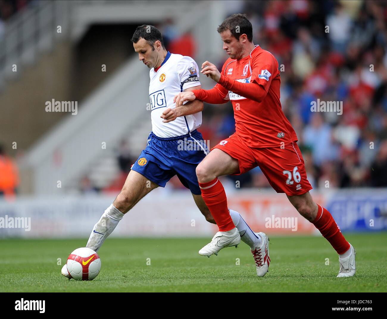 RYAN GIGGS & MATTHEW BATES MIDDLESBROUGH V MANCHESTER UTD RIVERSIDE ...