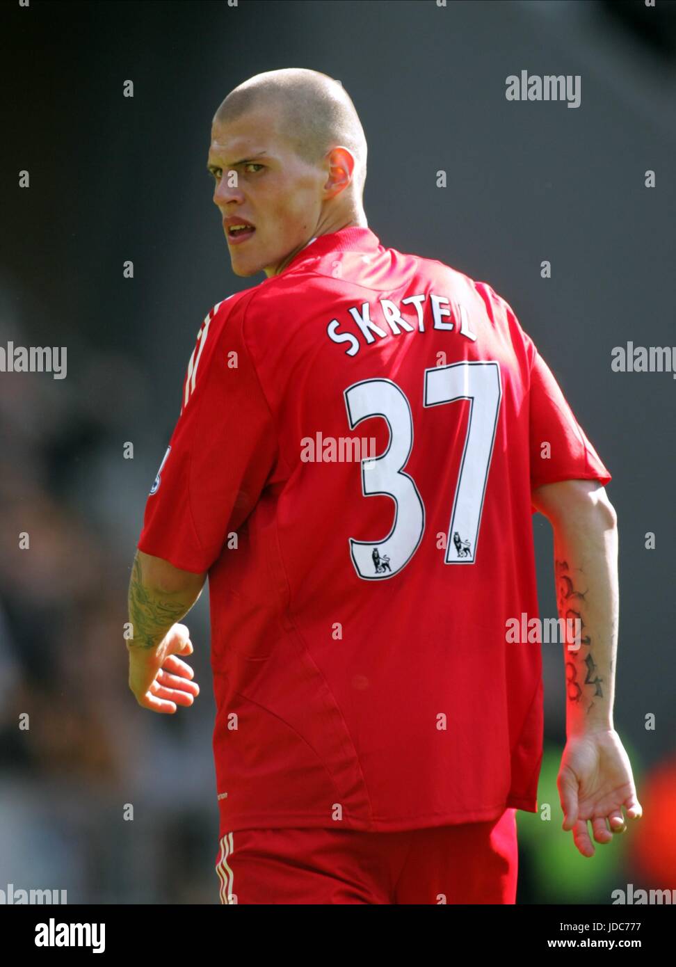 MARTIN SKRTEL LIVERPOOL FC KC STADIUM HULL ENGLAND 25 April 2009 Stock ...