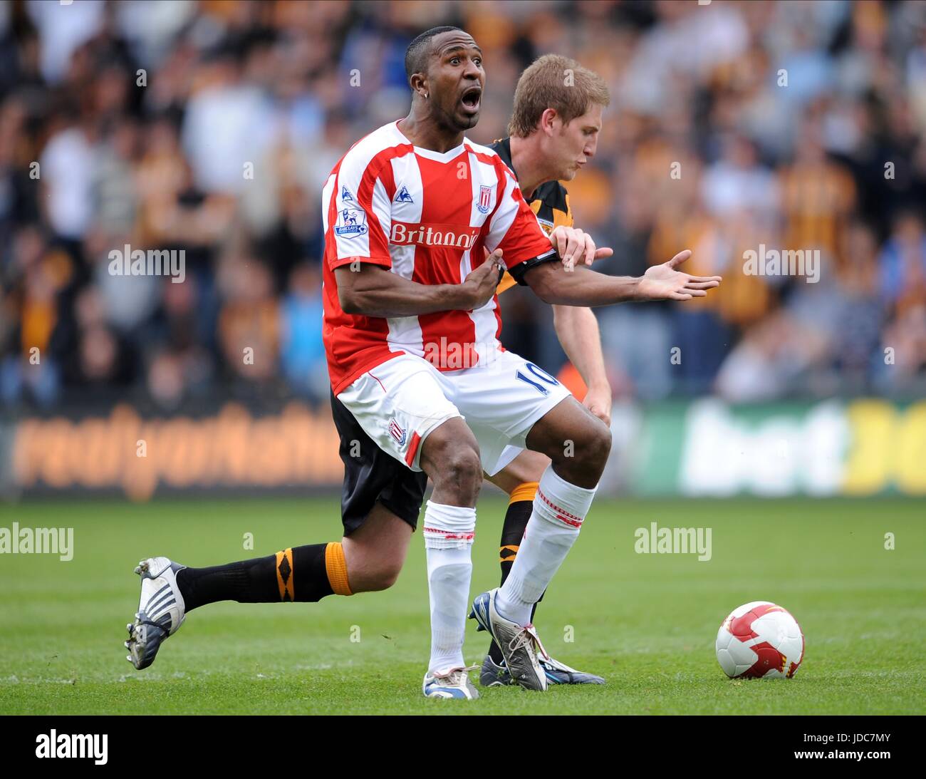 RICARDO FULLER MICHAEL TURNER HULL V STOKE CITY KC STADIUM HULL ENGLAND ...