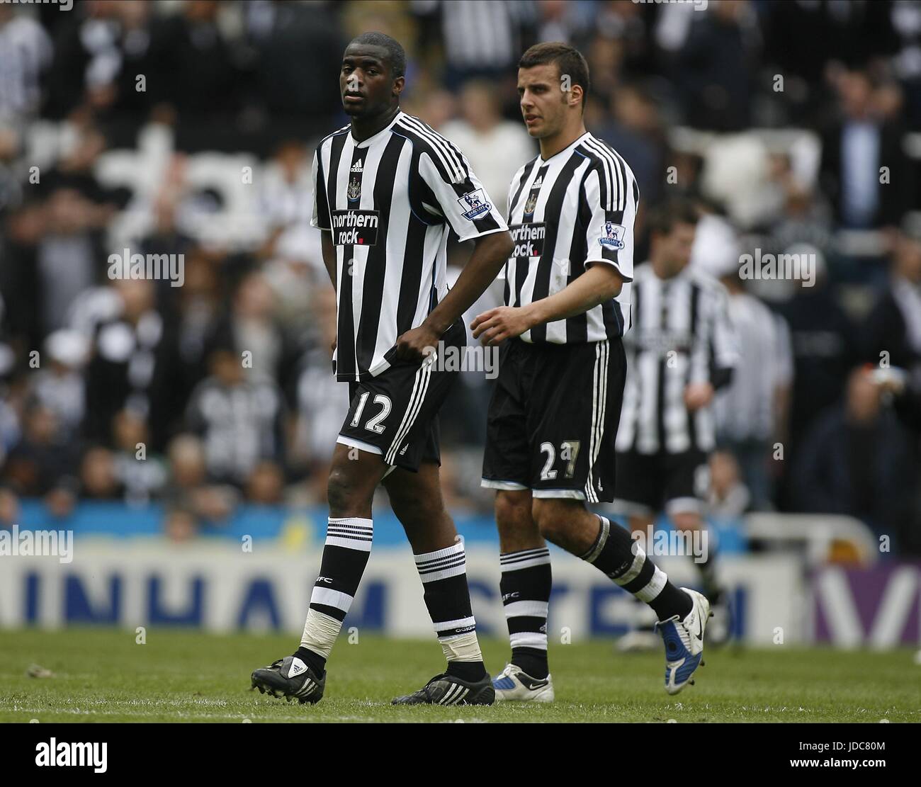 STEVEN TAYLOR & SEBASTIEN BASS NEWCASTLE UTD V FULHAM FC ST.JAMES PARK ...