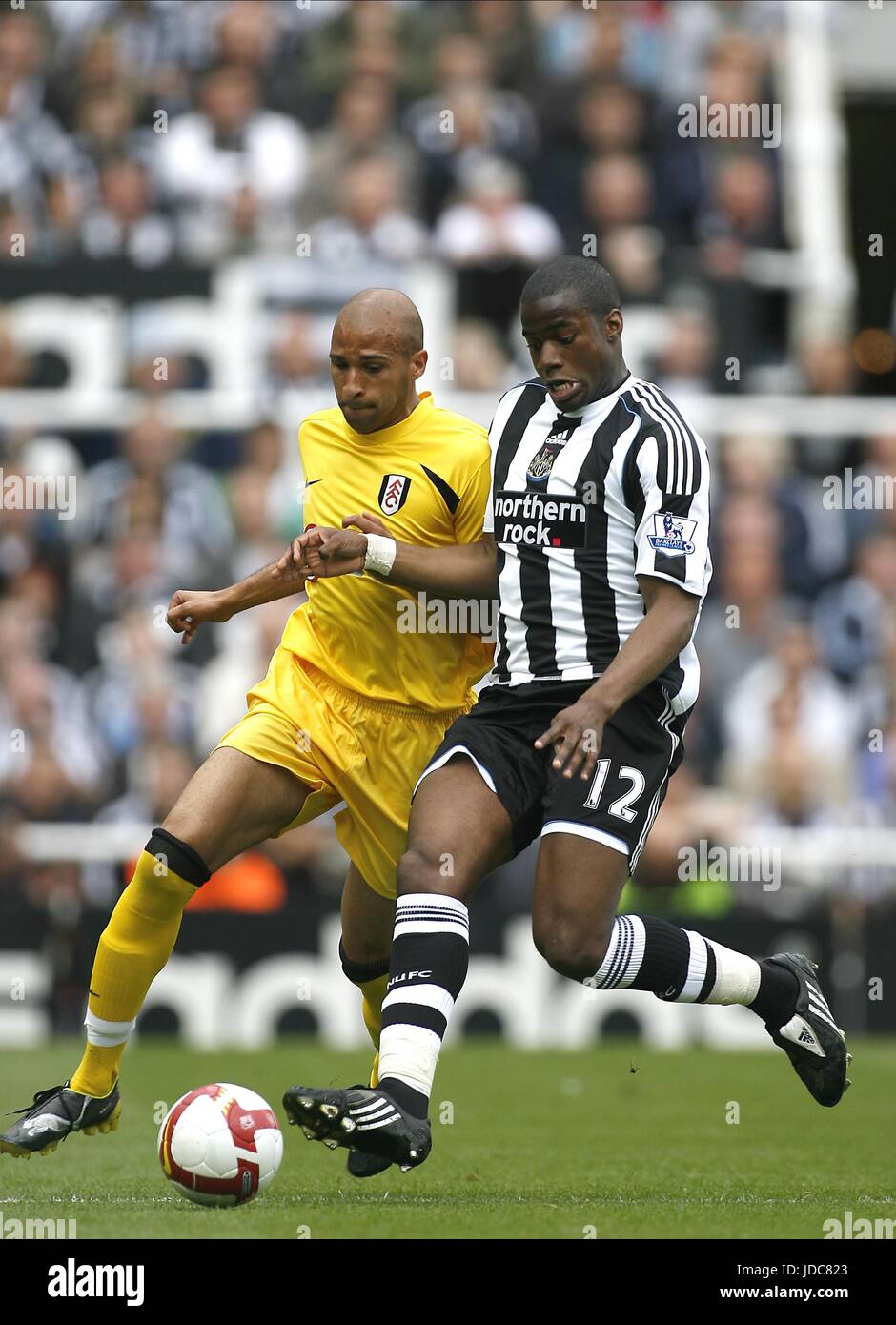 D KAMARA & SEBASTIEN BASSONG NEWCASTLE UTD V FULHAM FC ST.JAMES PARK ...