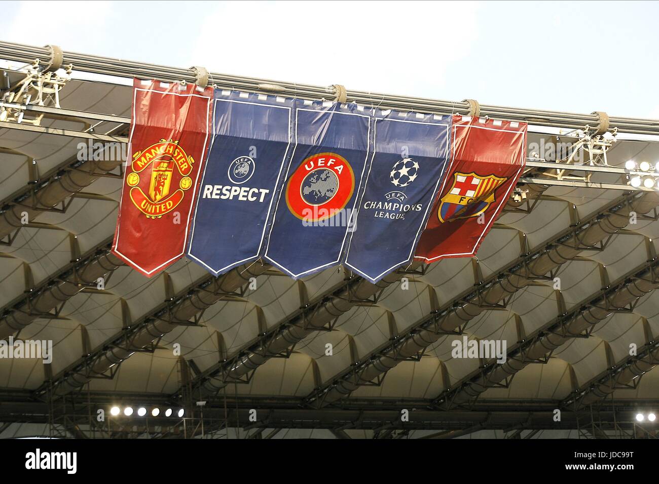 UEFA CHAMPIONS LEAGUE BANNERS BARCELONA V MANCHESTER UNITED STADIO ...