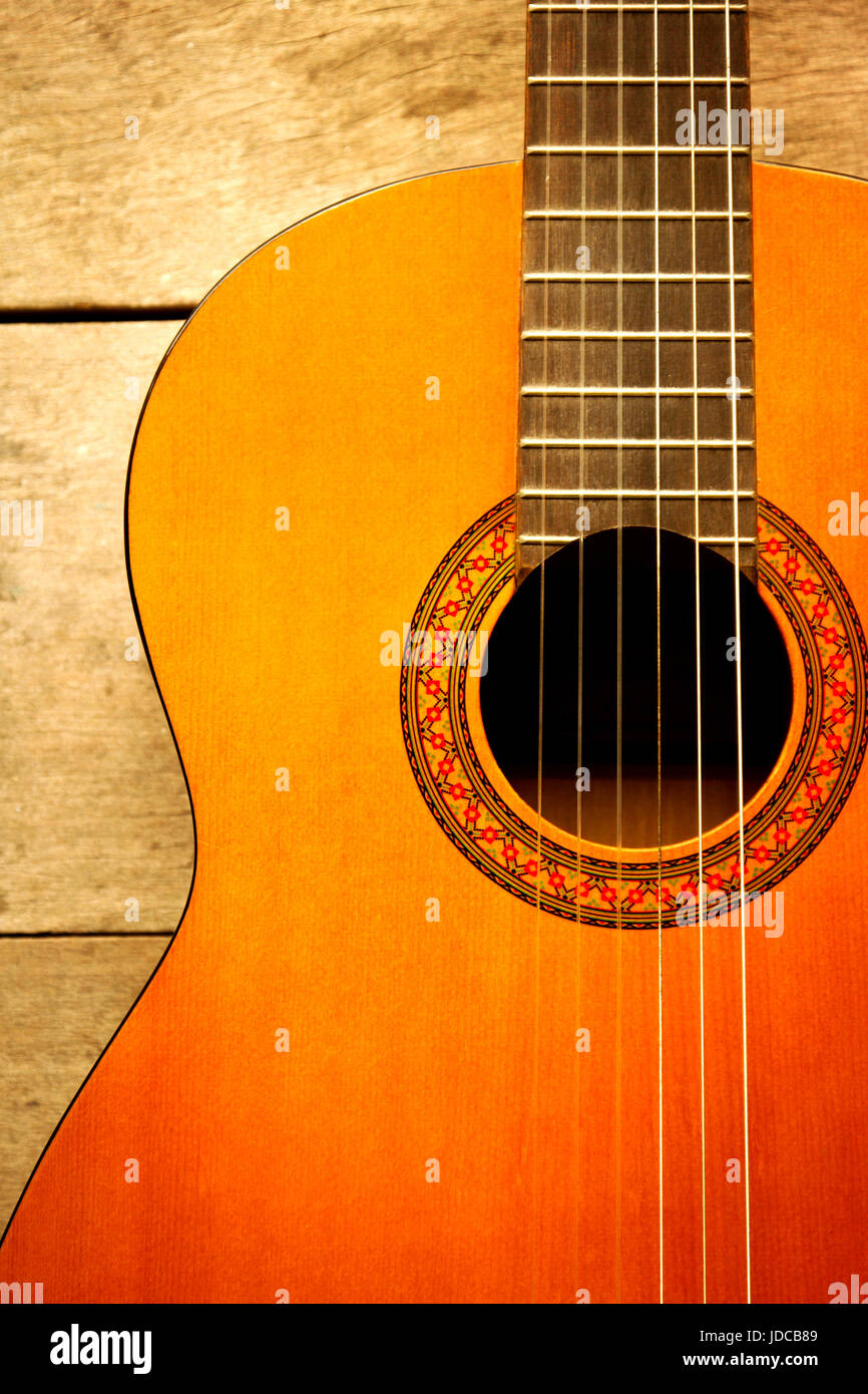 acoustic classical guitar with strings Stock Photo - Alamy