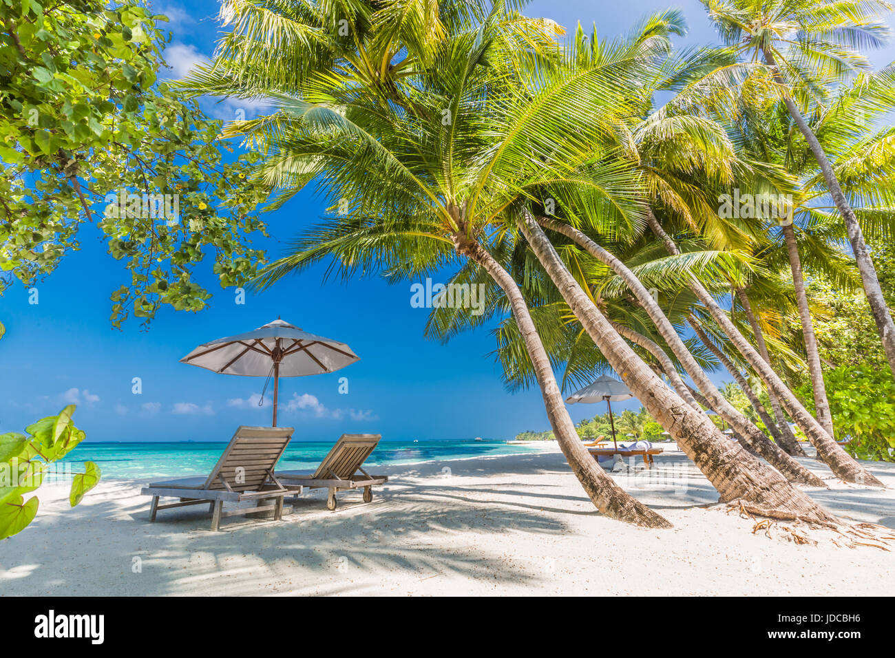 Beautiful beach landscape. Summer holiday and vacation concept ...