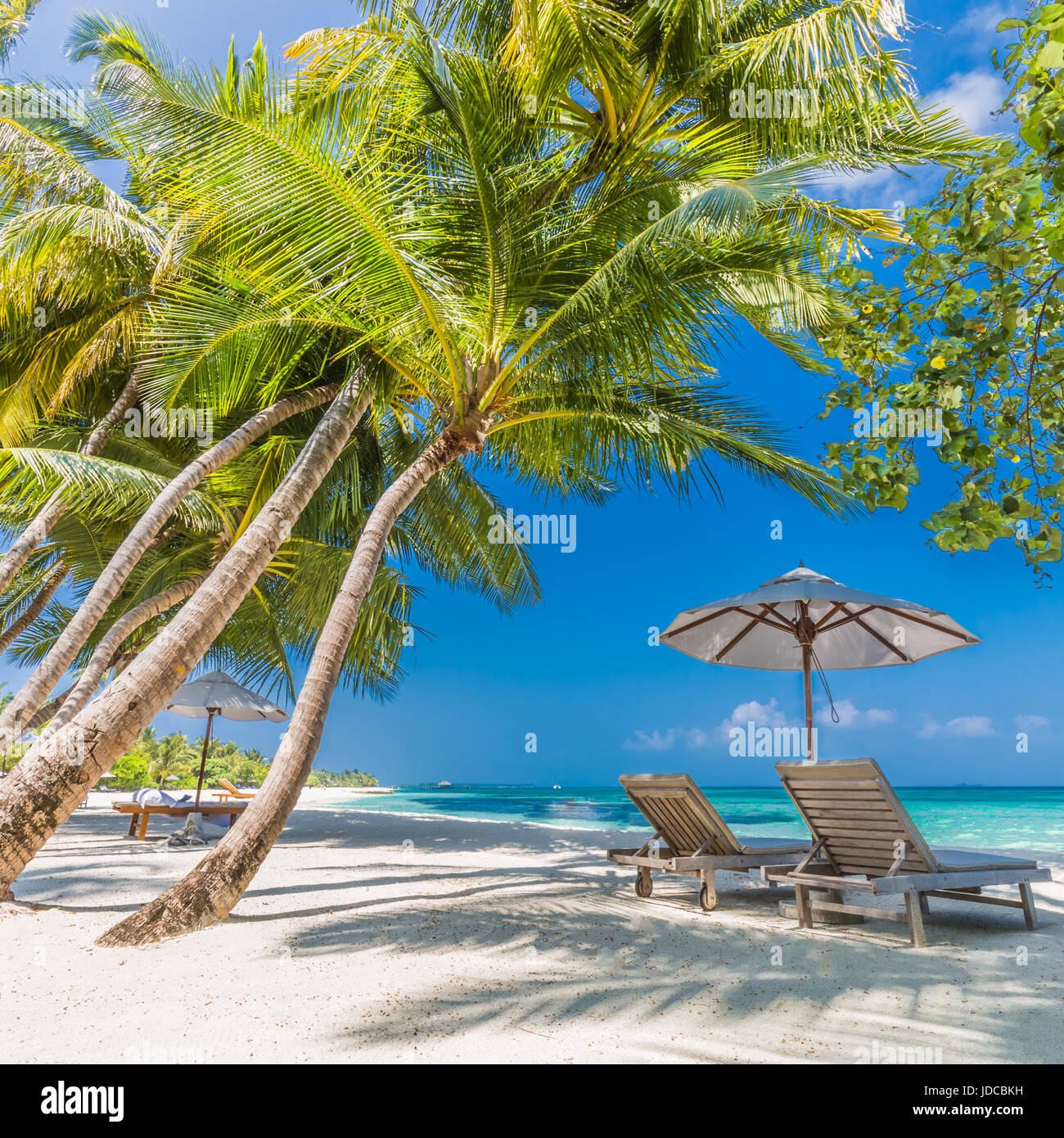 Beautiful beach landscape. Summer holiday and vacation concept ...