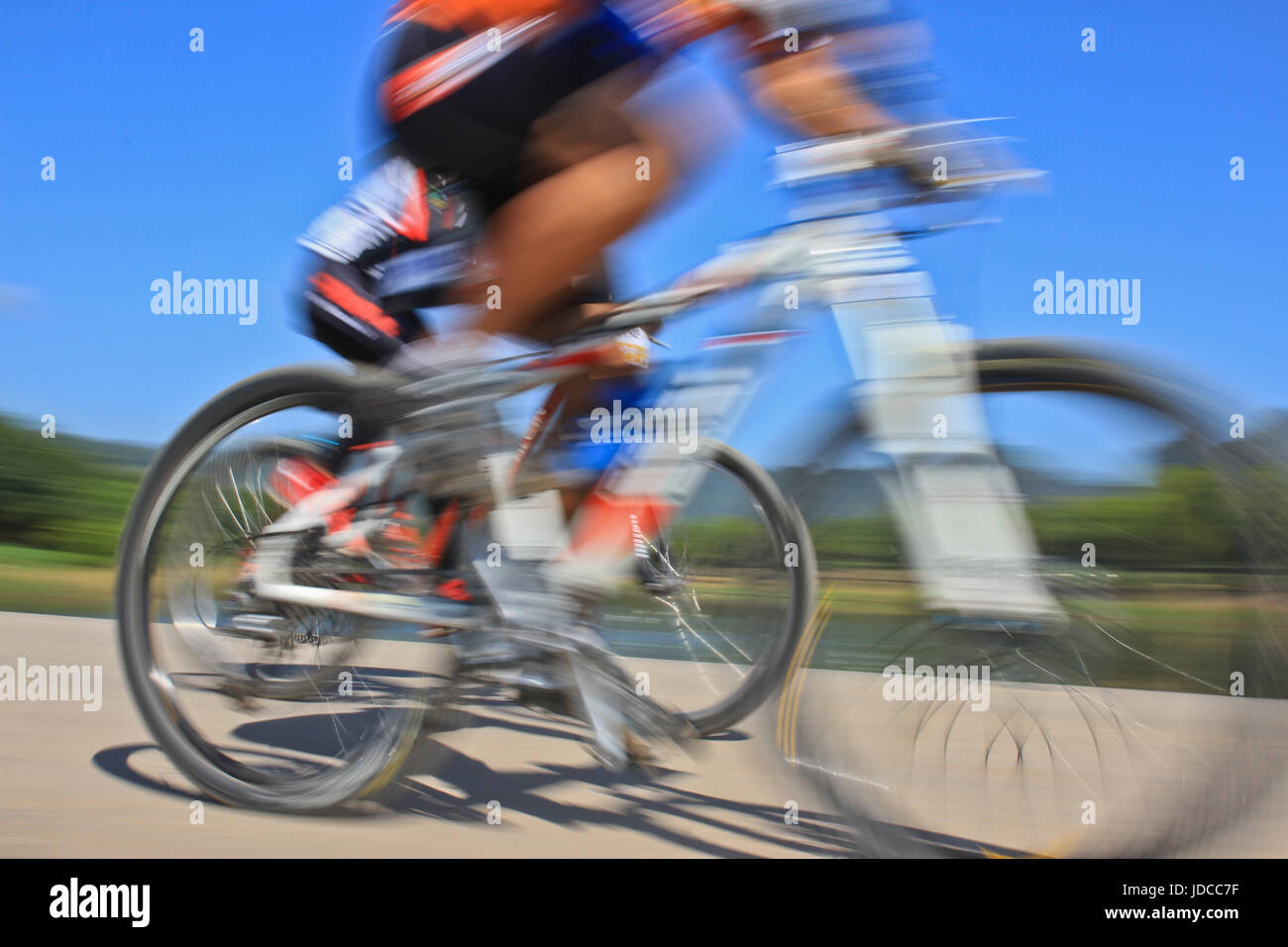 slow action of bicycle race Stock Photo - Alamy