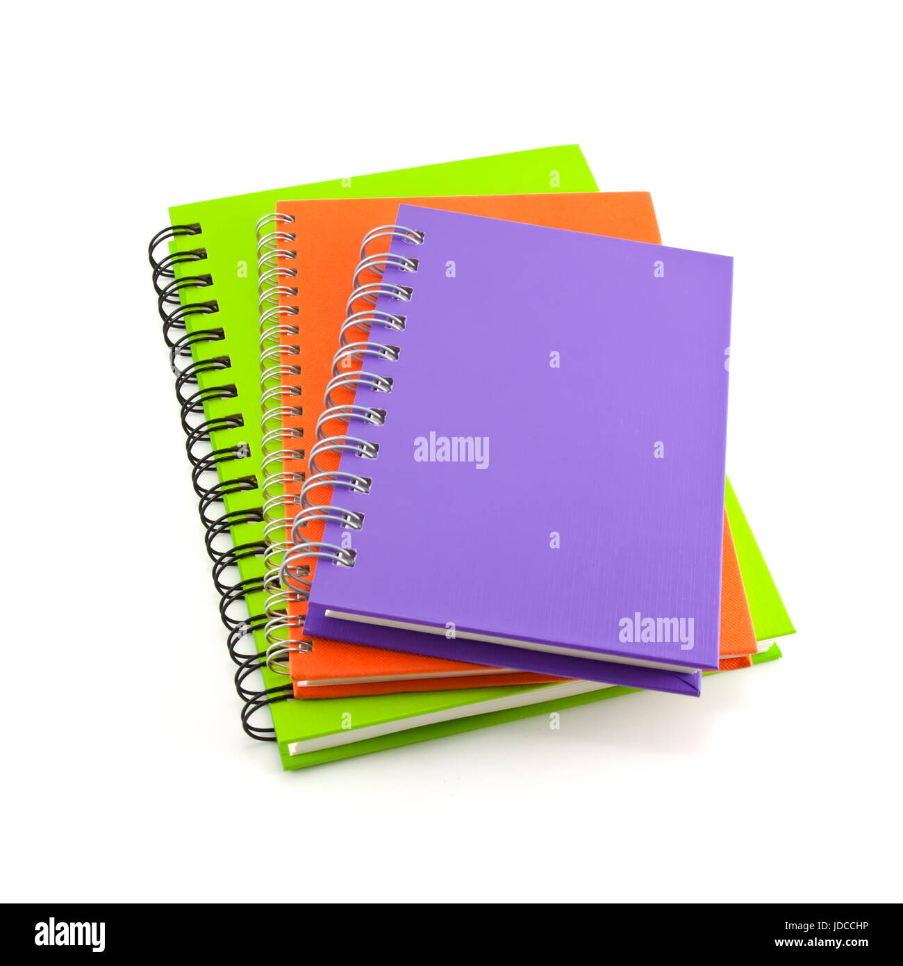 stack of notebook isolated on white background, office equipment Stock ...