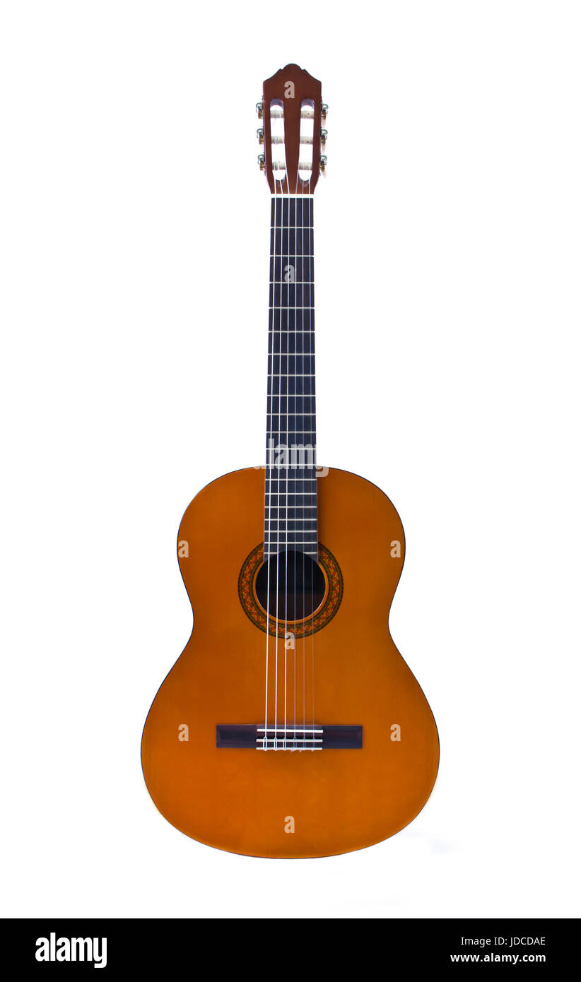 classical guitar isolated on white background Stock Photo - Alamy