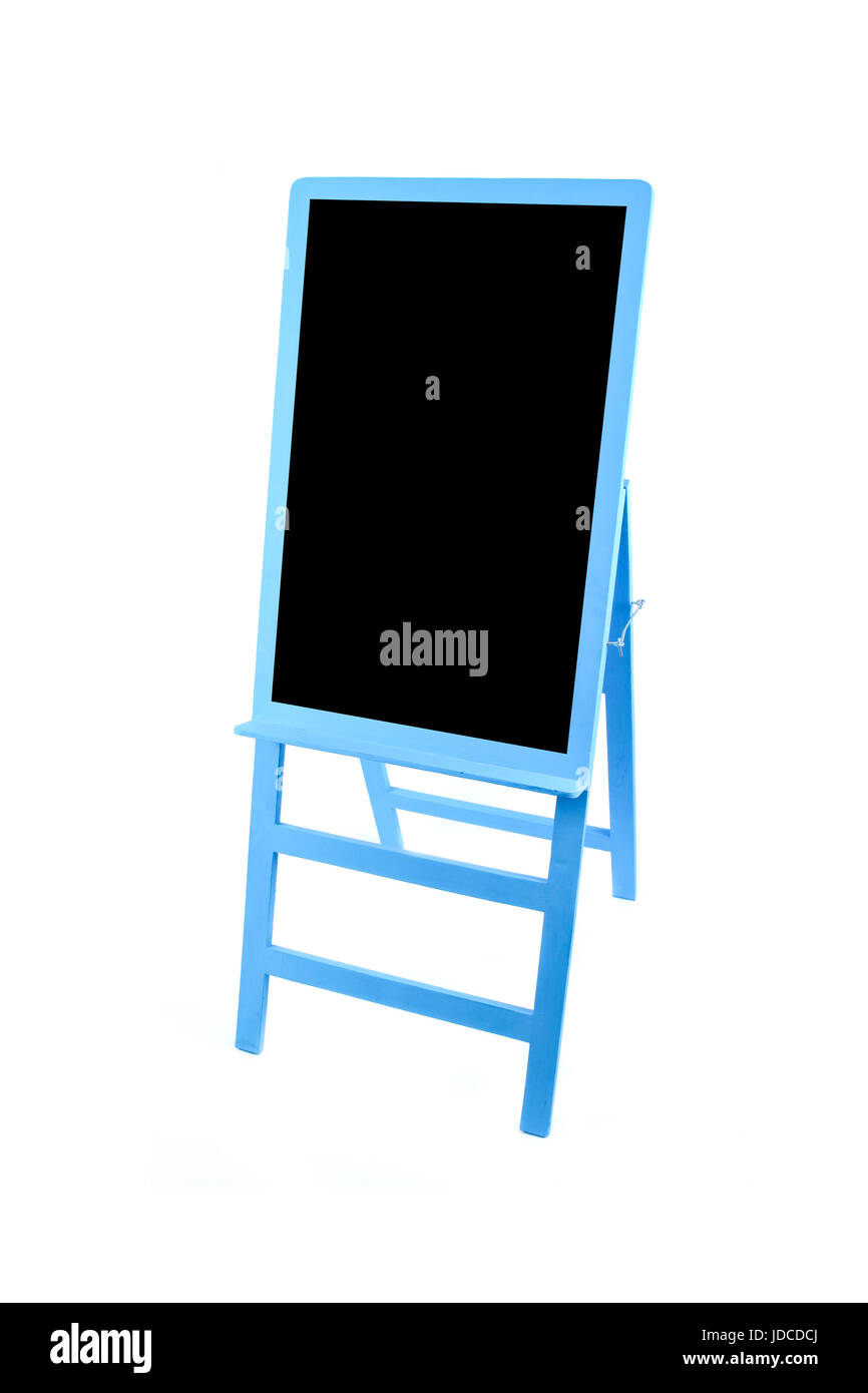 blank chalkboard in wooden frame isolated on white Stock Photo - Alamy