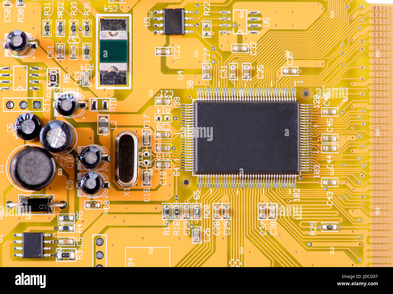 computer platine with network and connection Stock Photo - Alamy