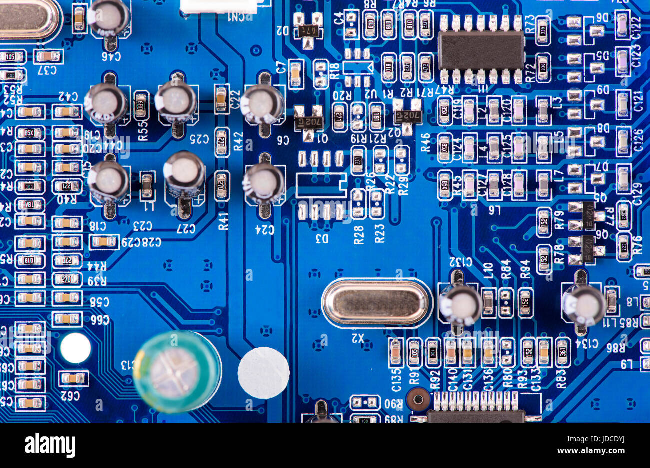 computer platine with network and connection Stock Photo - Alamy