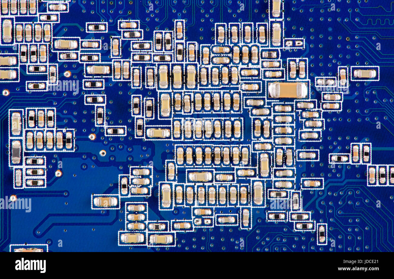 computer platine with network and connection Stock Photo - Alamy