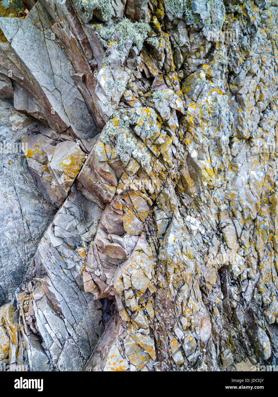 A big rock wall in Scottish land Stock Photo - Alamy