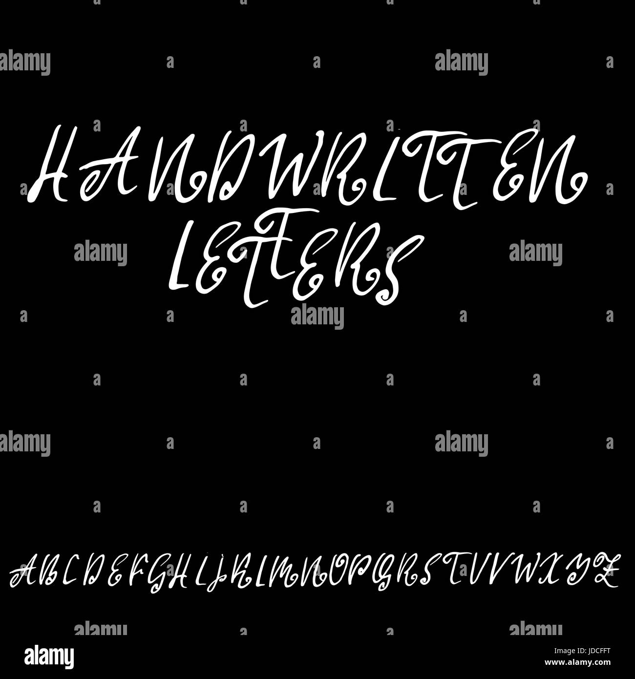 Hand drawn elegant calligraphy font. Modern brush lettering. Grunge ...