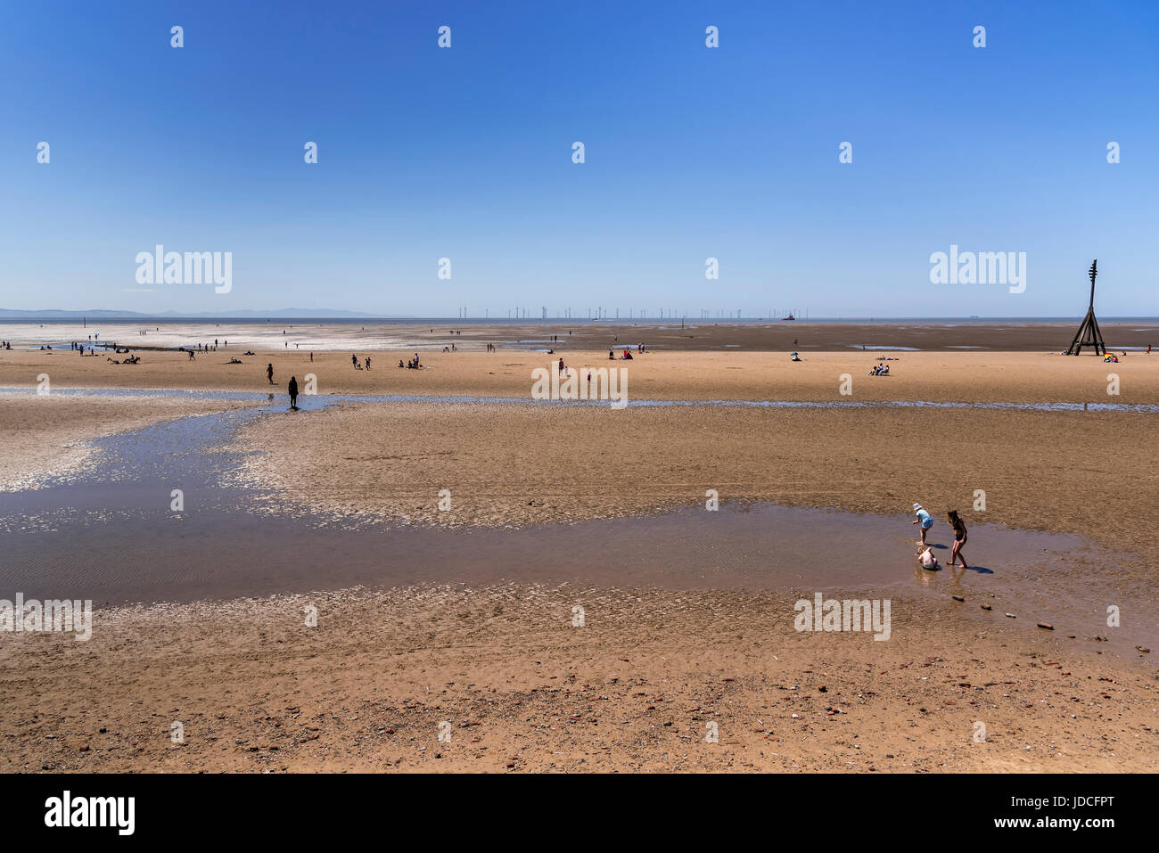 Summers day on Crosby beach. Merseyside Stock Photo - Alamy