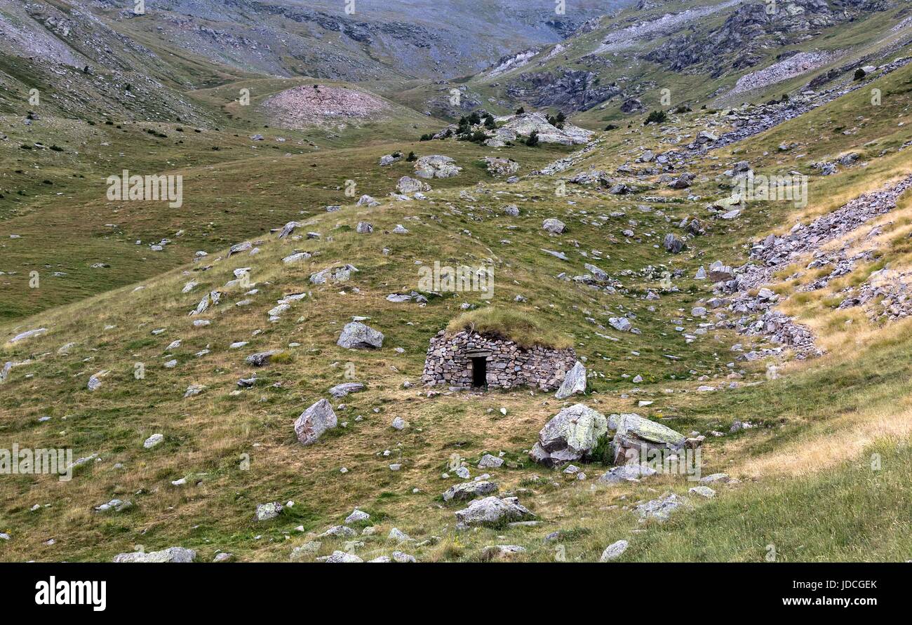 Landscape from Valley of Nuria in Spain Stock Photo - Alamy