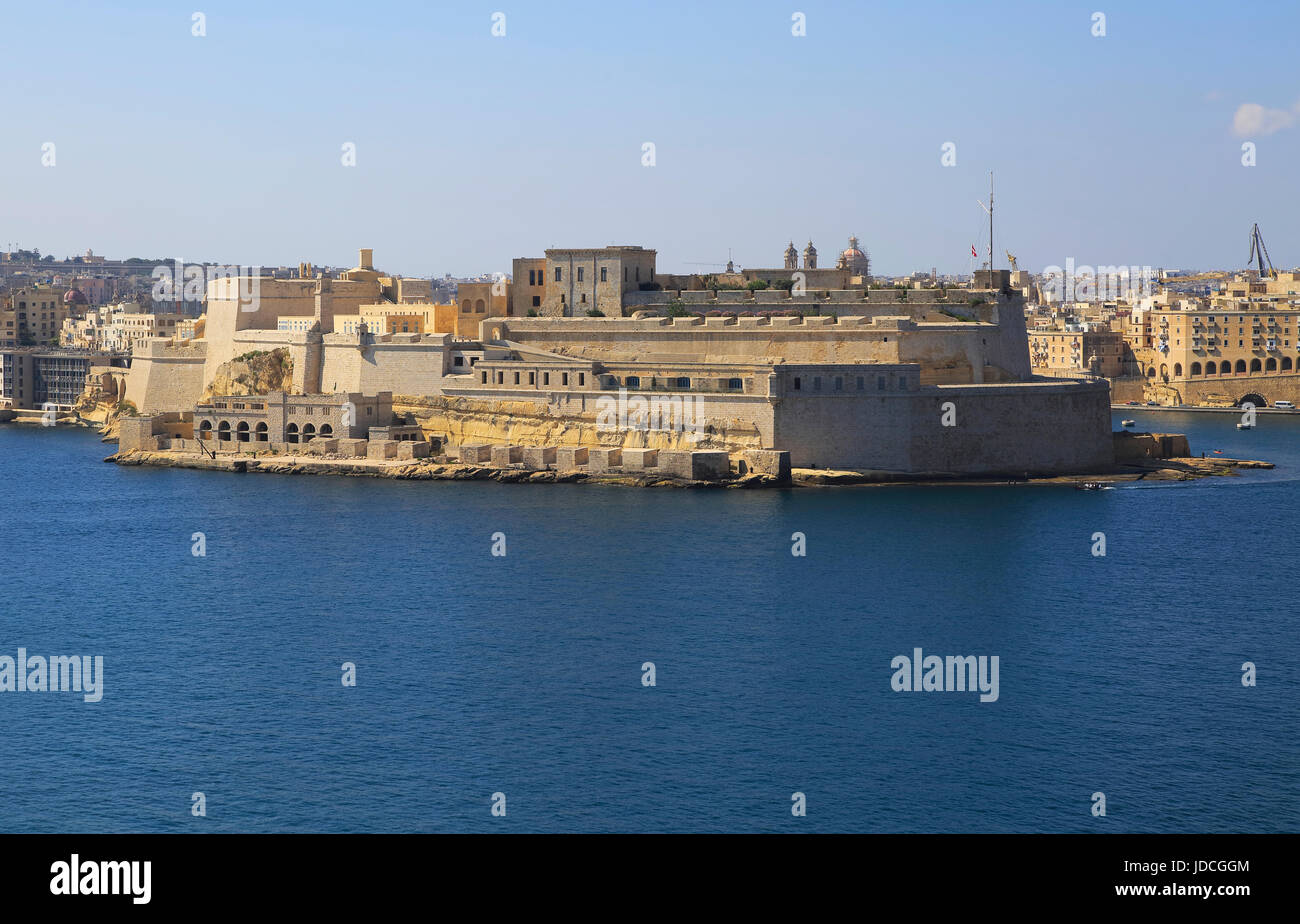 Fort Saint Angelo, Grand Harbour, Vittoriosa, Valletta, Malta Stock ...
