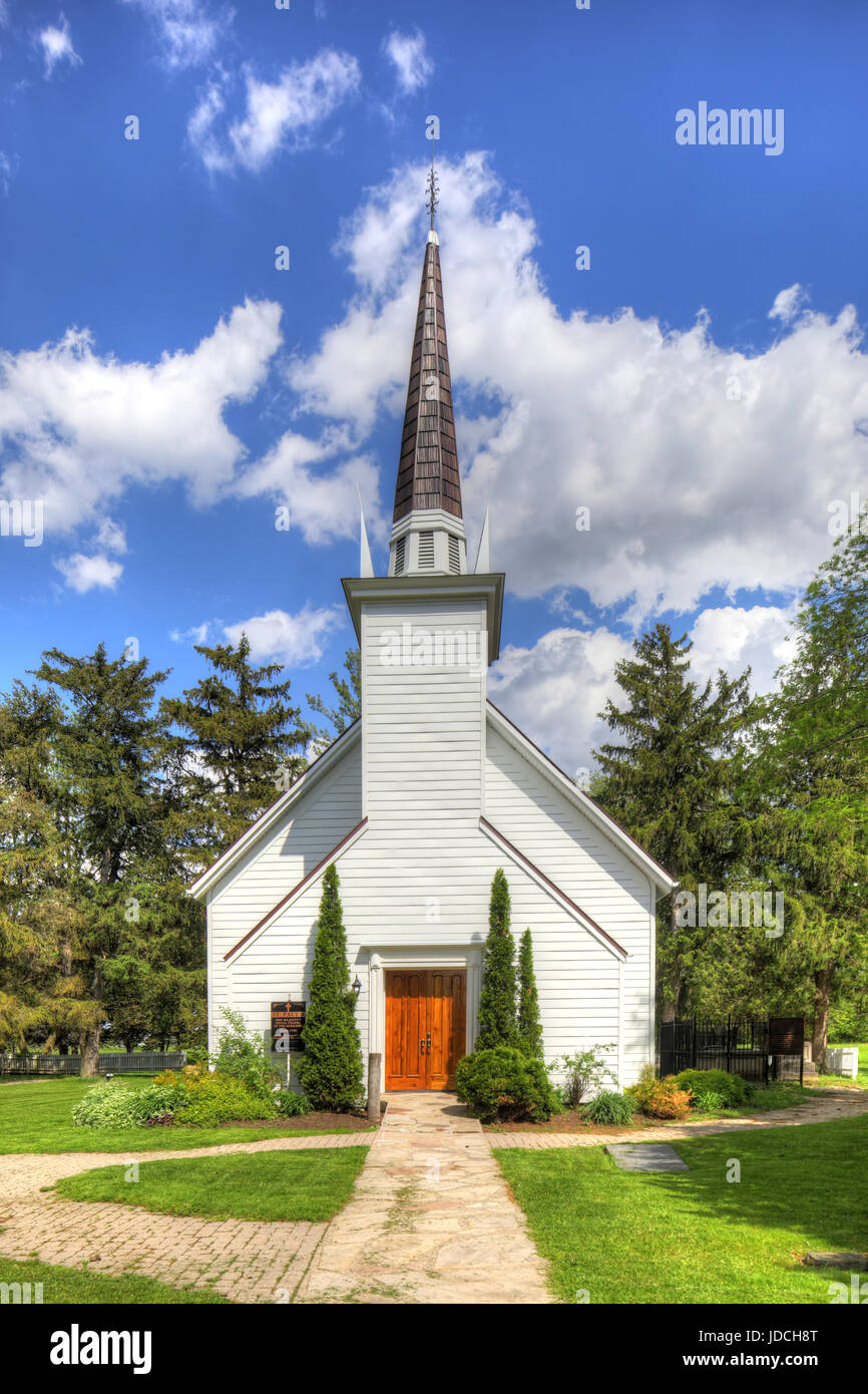 A Vertical view of Mohawk Chapel in Brantford, Canada Stock Photo - Alamy