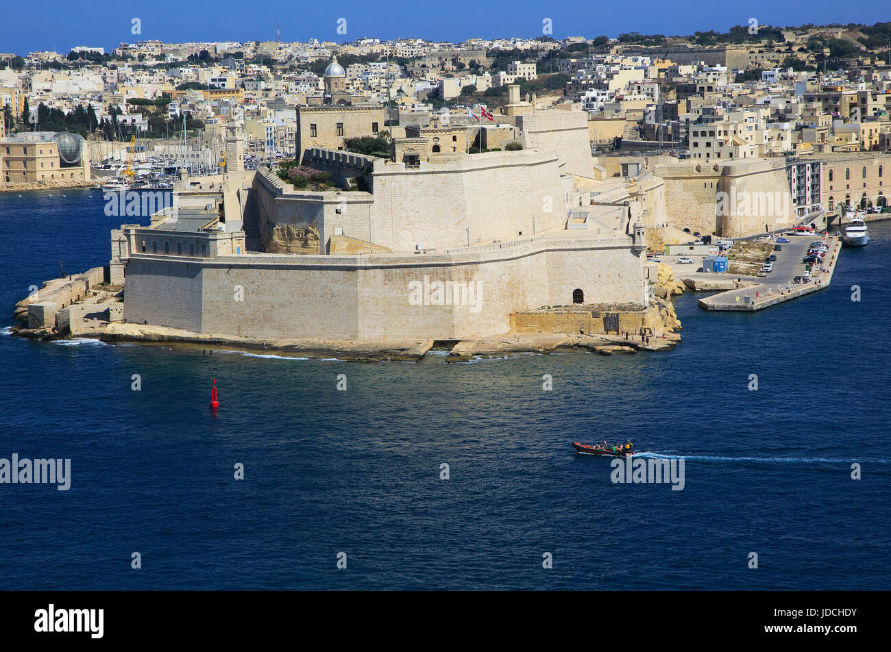 Fort Saint Angelo, Grand Harbour, Vittoriosa, Valletta, Malta Stock ...