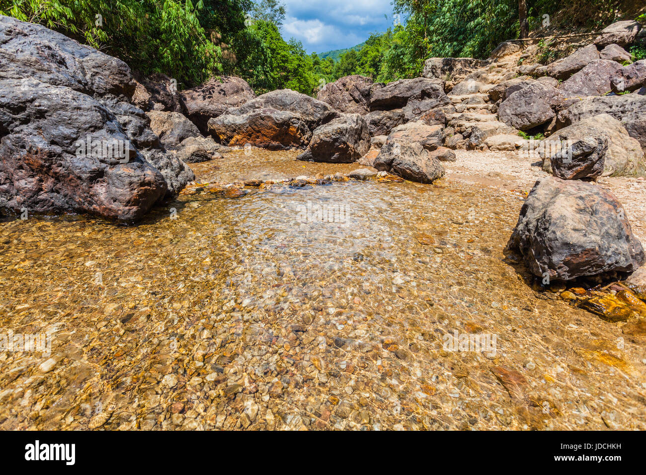 amazing waterfall inside the forest Jokkradin waterfall,in Thong Pha Phum national park ...