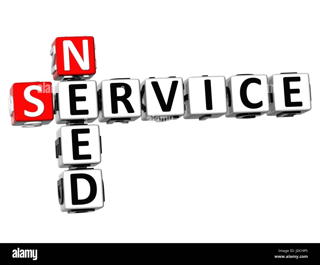 3D Need Service Crossword on white background Stock Photo - Alamy