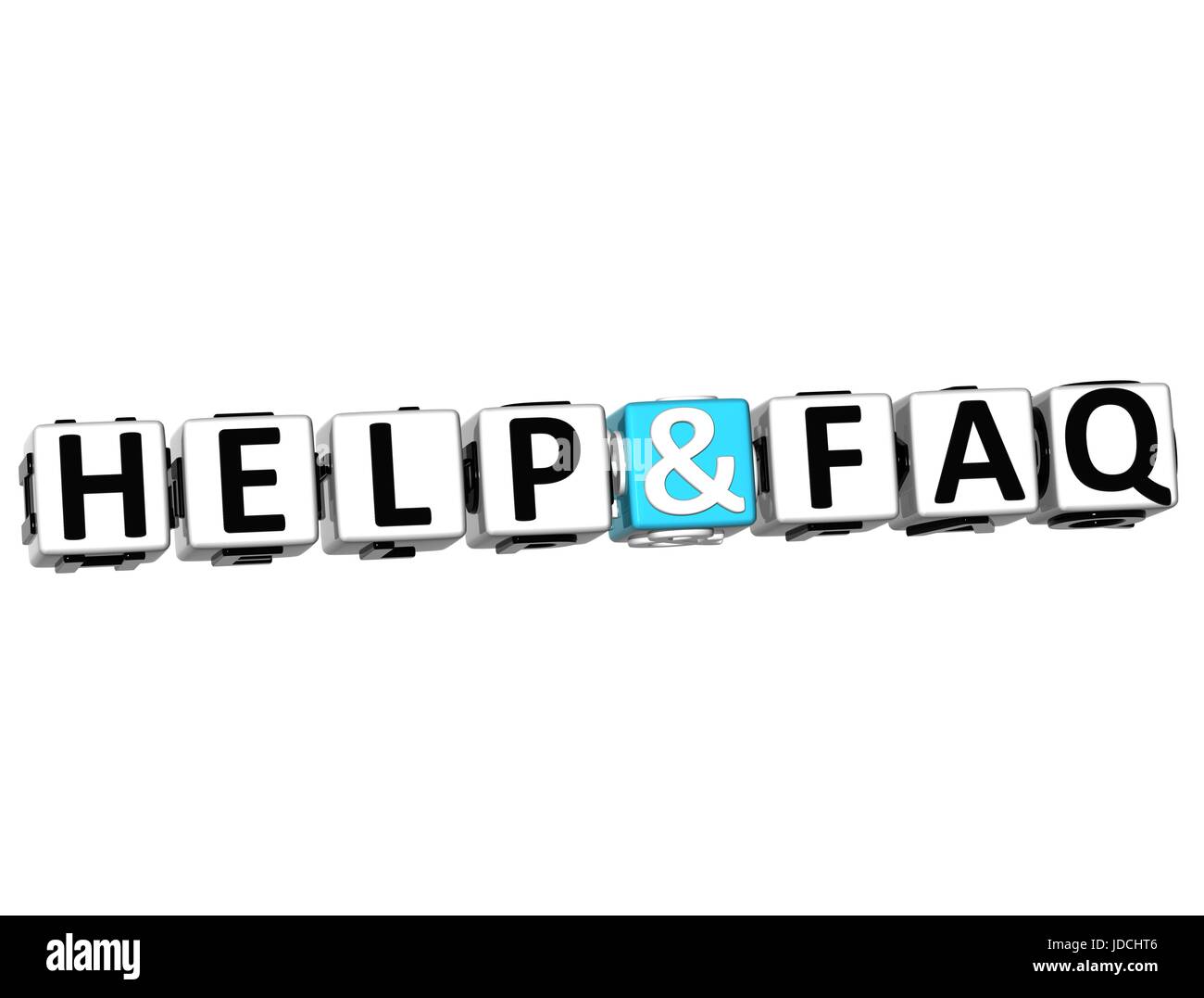 3D Help And Faq Button Click Here Block Text over white background ...