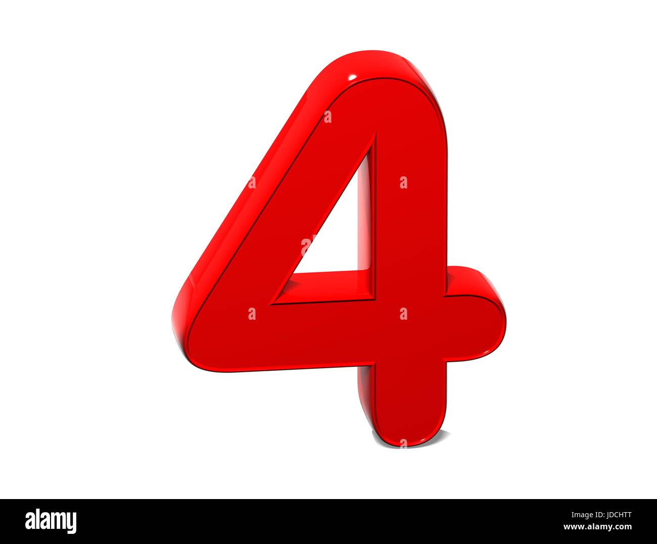3D Set red number on white background Stock Photo - Alamy