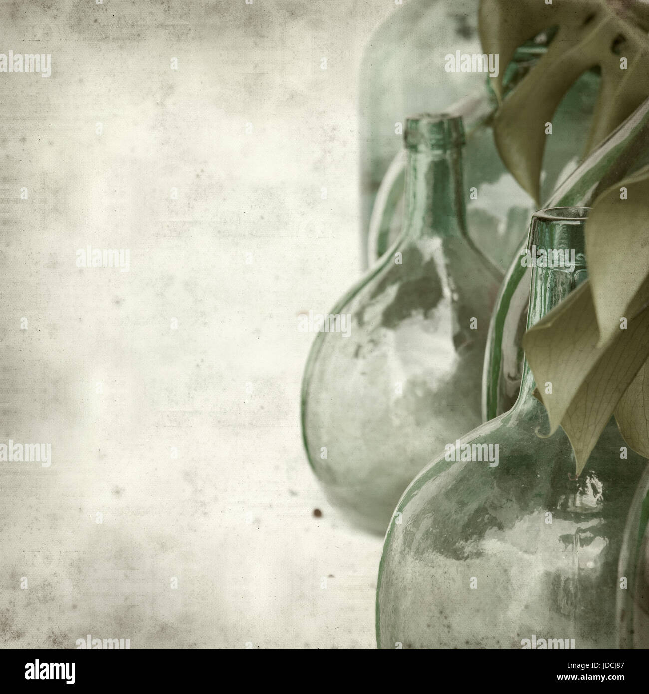 textured old paper background with vintage garden design Stock Photo ...