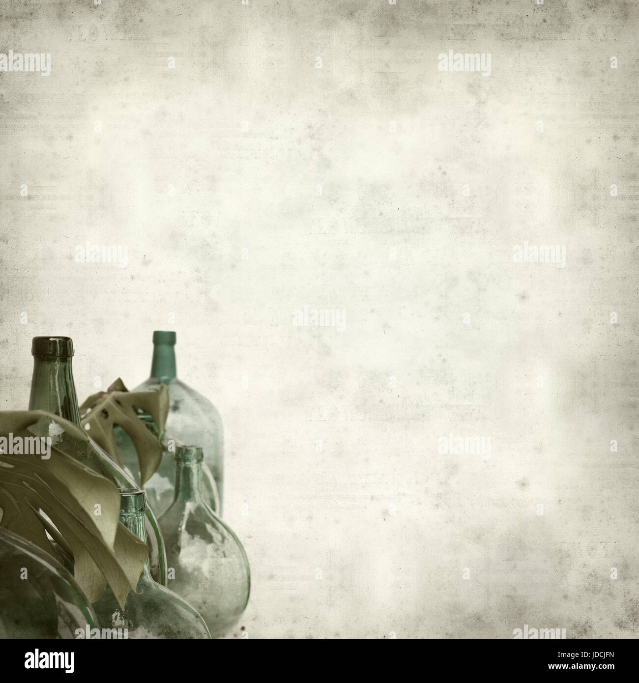 textured old paper background with vintage garden design Stock Photo ...