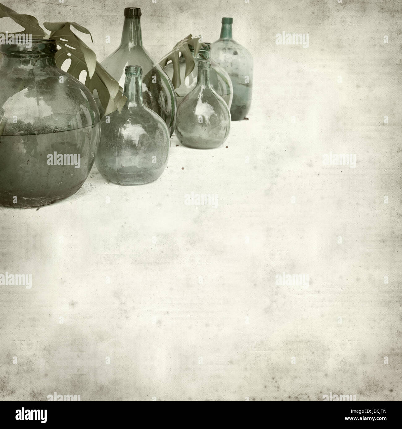 textured old paper background with vintage garden design Stock Photo ...