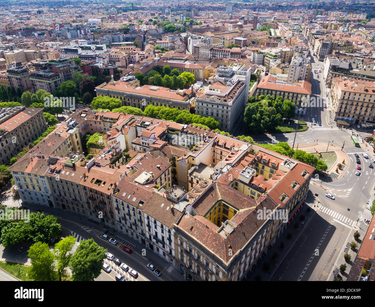 Aerial photography view of Milan city in Italy Stock Photo - Alamy