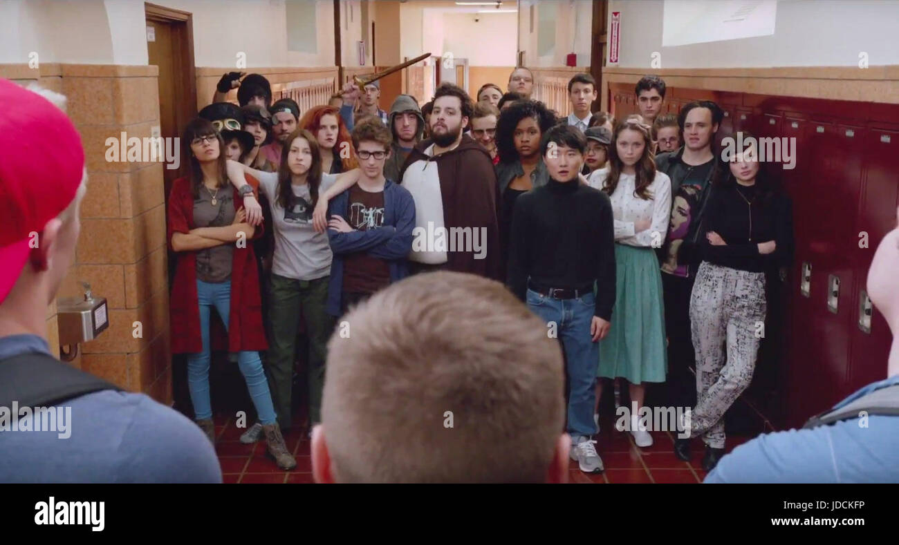 THE OUTCASTS, front l-r: Victoria Justice, Eden Sher, David W. Thompson ...