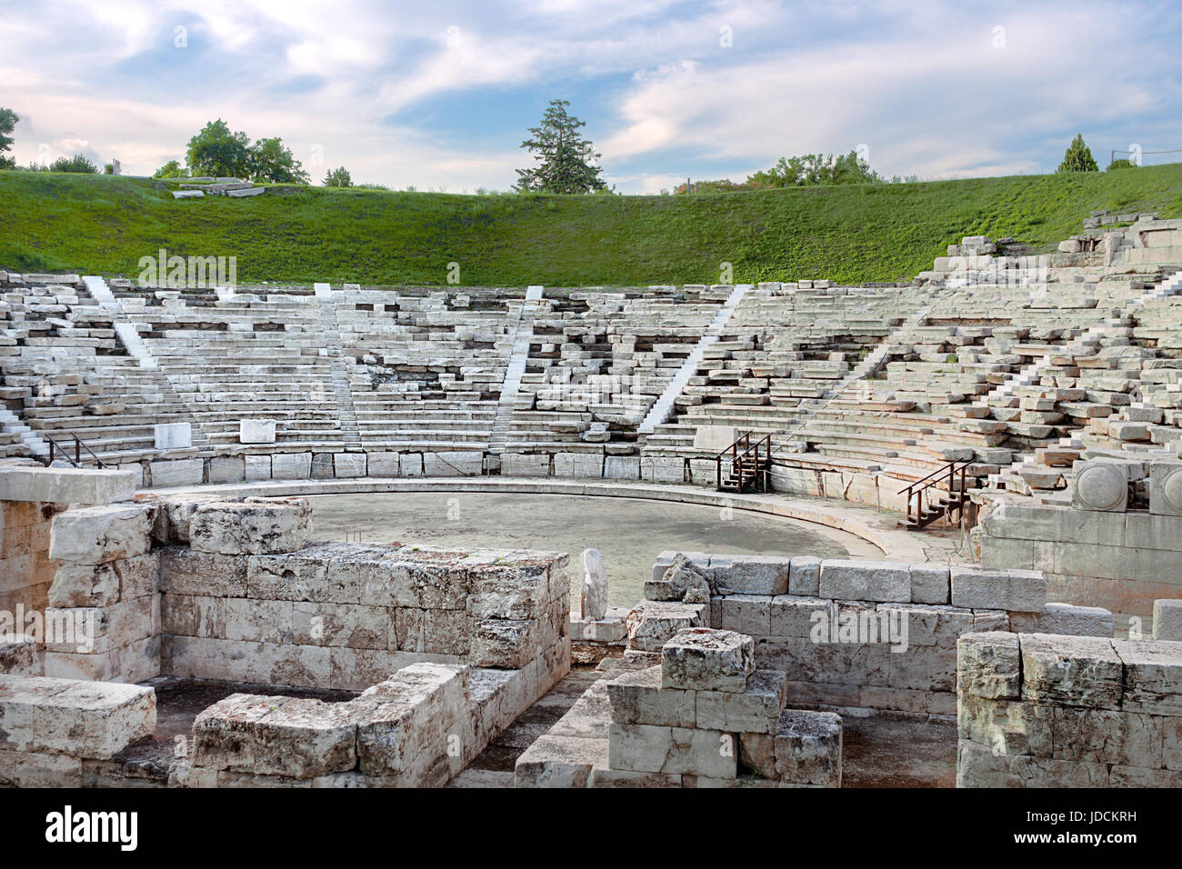 The ancient amphitheater in Larissa city, Greece Stock Photo - Alamy